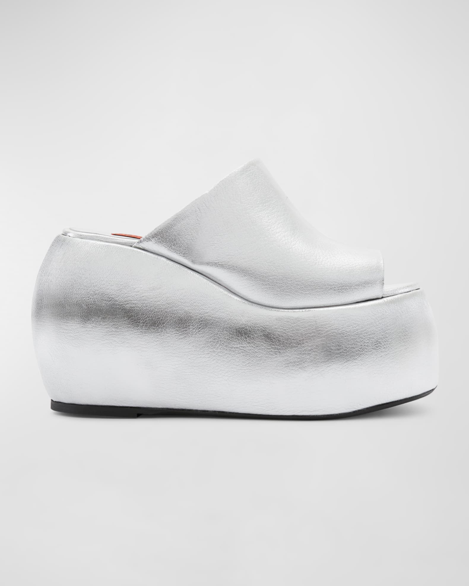 Simon Miller Bubble Vegan Metallic Platform Sandals | Neiman Marcus