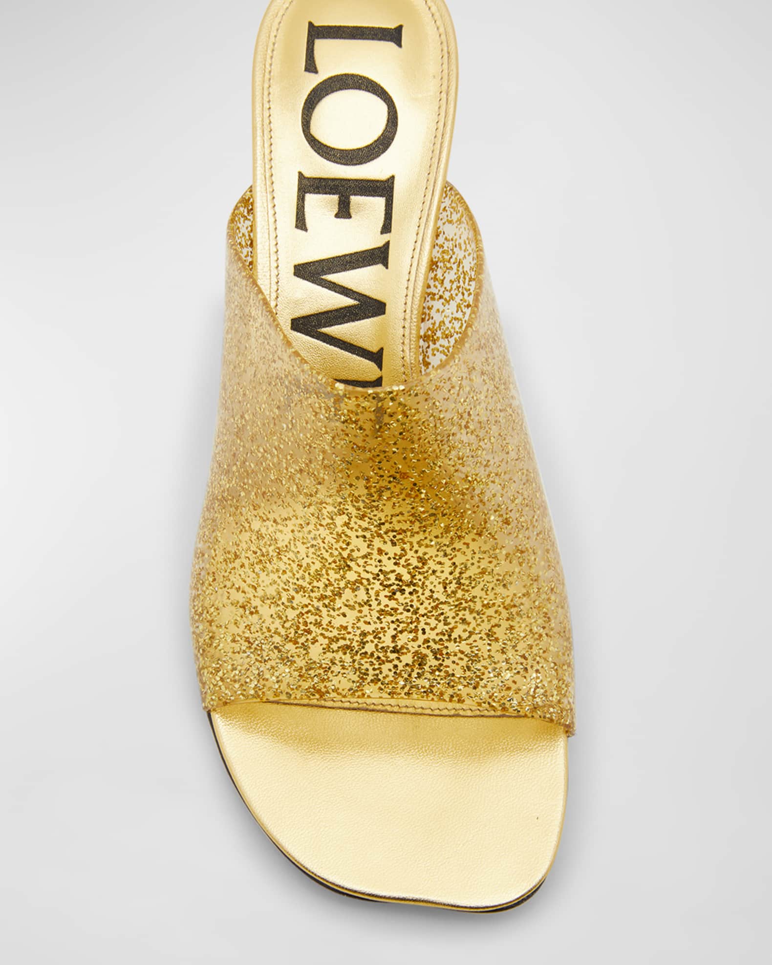 Loewe Toy Glitter Drop Stiletto Mules | Neiman Marcus
