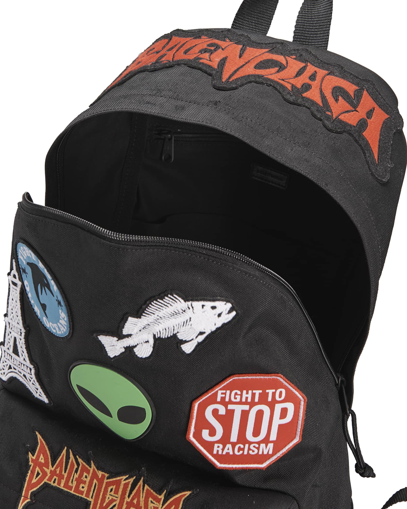 Balenciaga Men's Explorer Animation Patch Backpack | Neiman Marcus