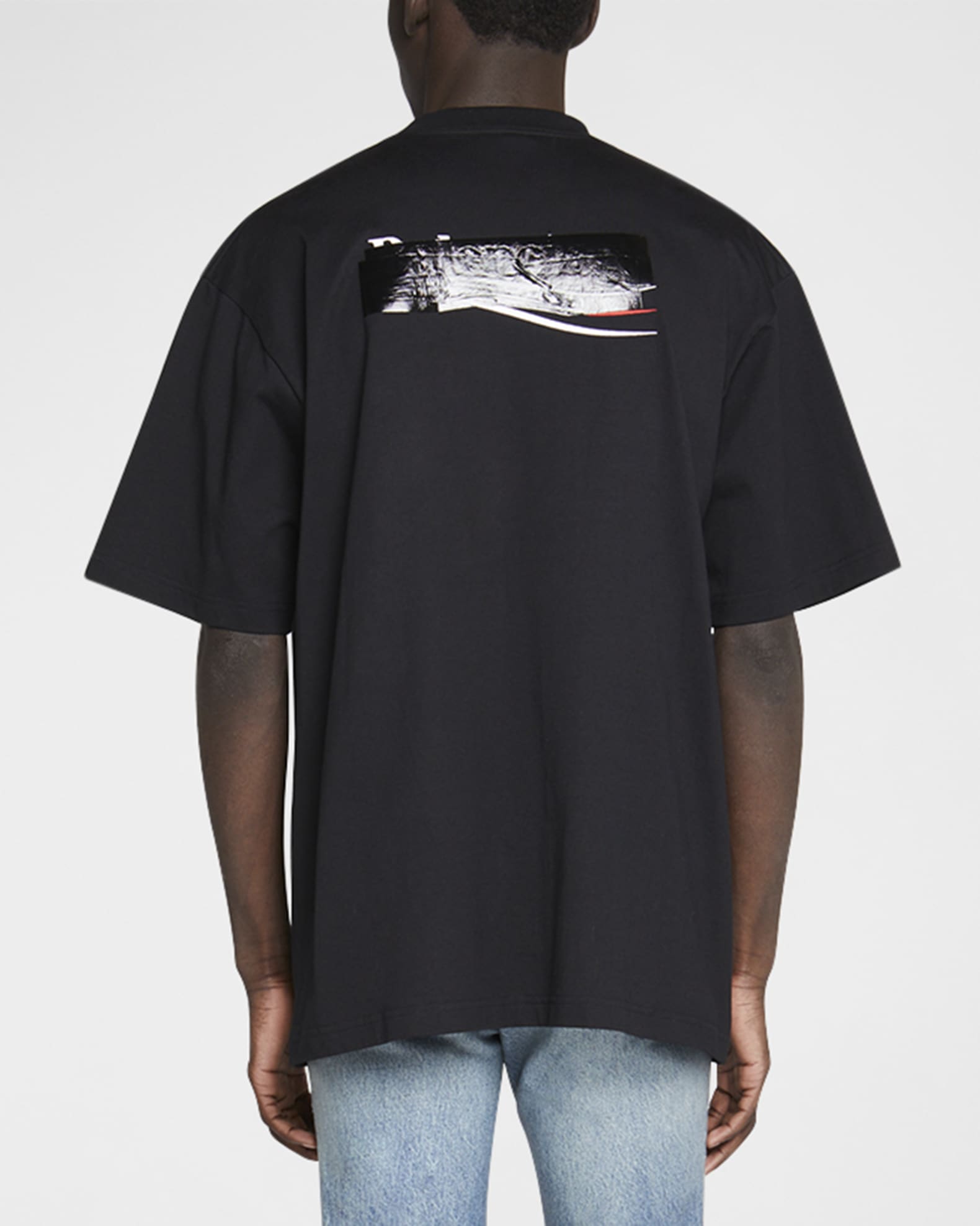 Balenciaga Men's Taped Campaign Logo T-Shirt | Neiman Marcus