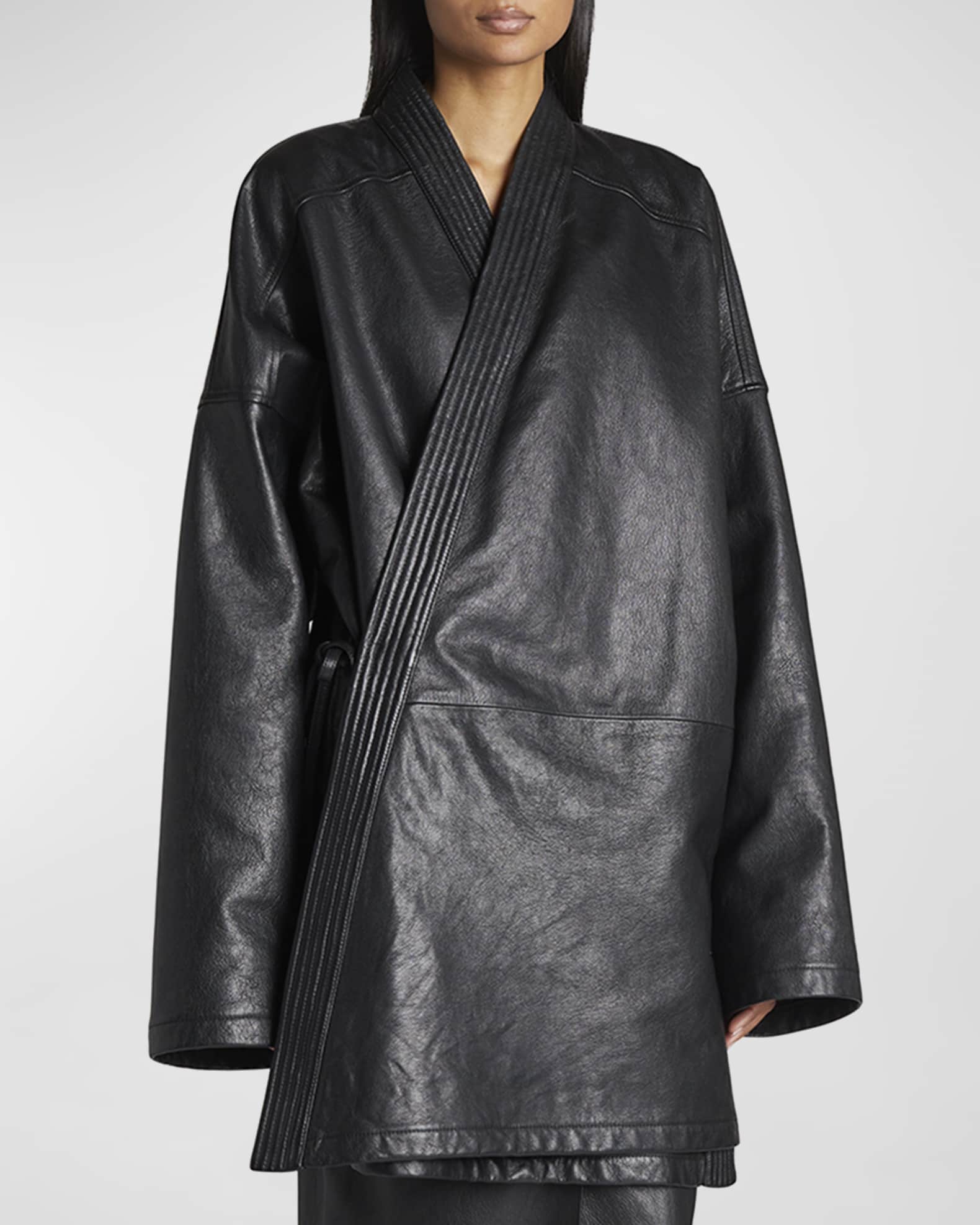 Balenciaga Vintage leather Karate Jacket | Neiman Marcus
