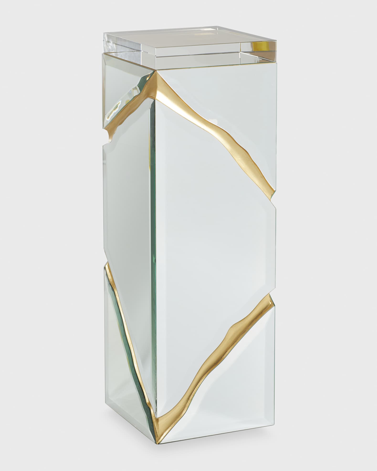 John-Richard Collection Ravine Beveled Mirror Pedestal III | Neiman Marcus