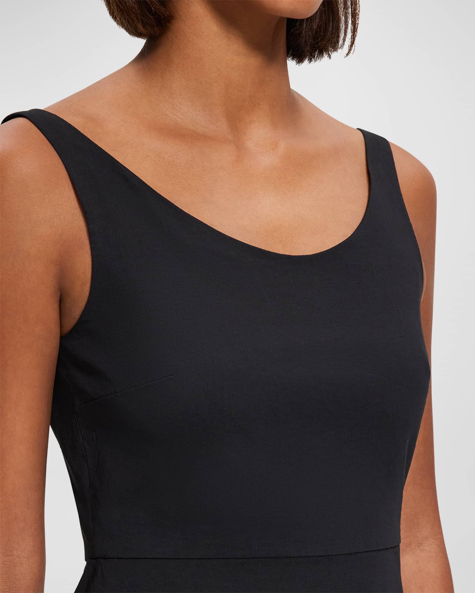 Theory Ballerina-Neck A-line Mini Dress | Neiman Marcus