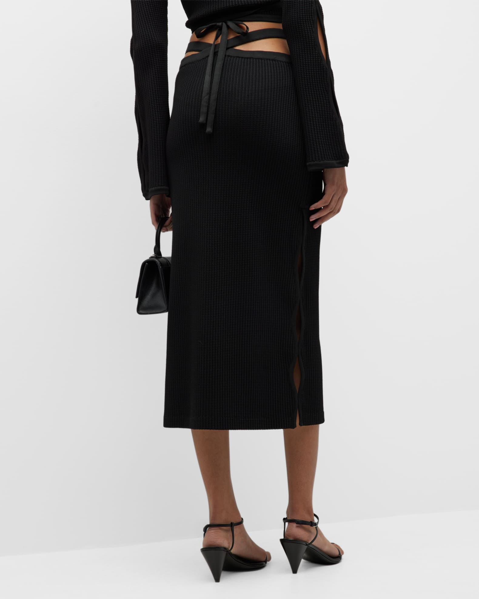 Paola Bernardi Viviane Cutout Midi Knit Skirt Neiman Marcus
