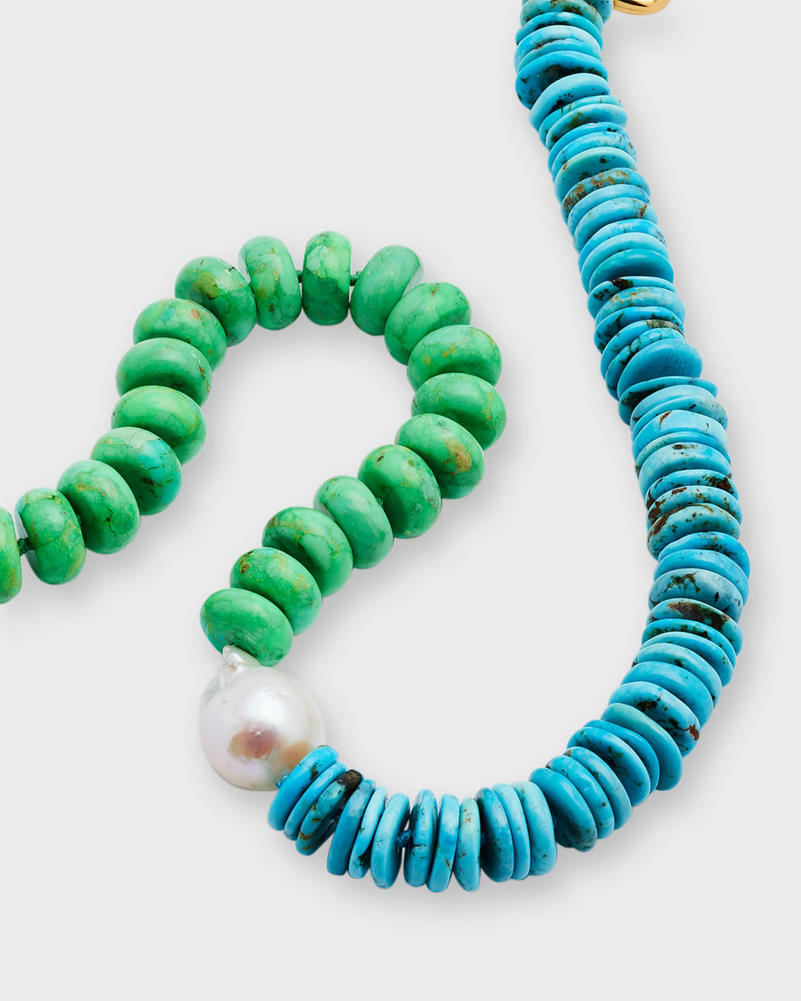 NEST Jewelry Colorblock Necklace with Baroque Pearl | Neiman Marcus