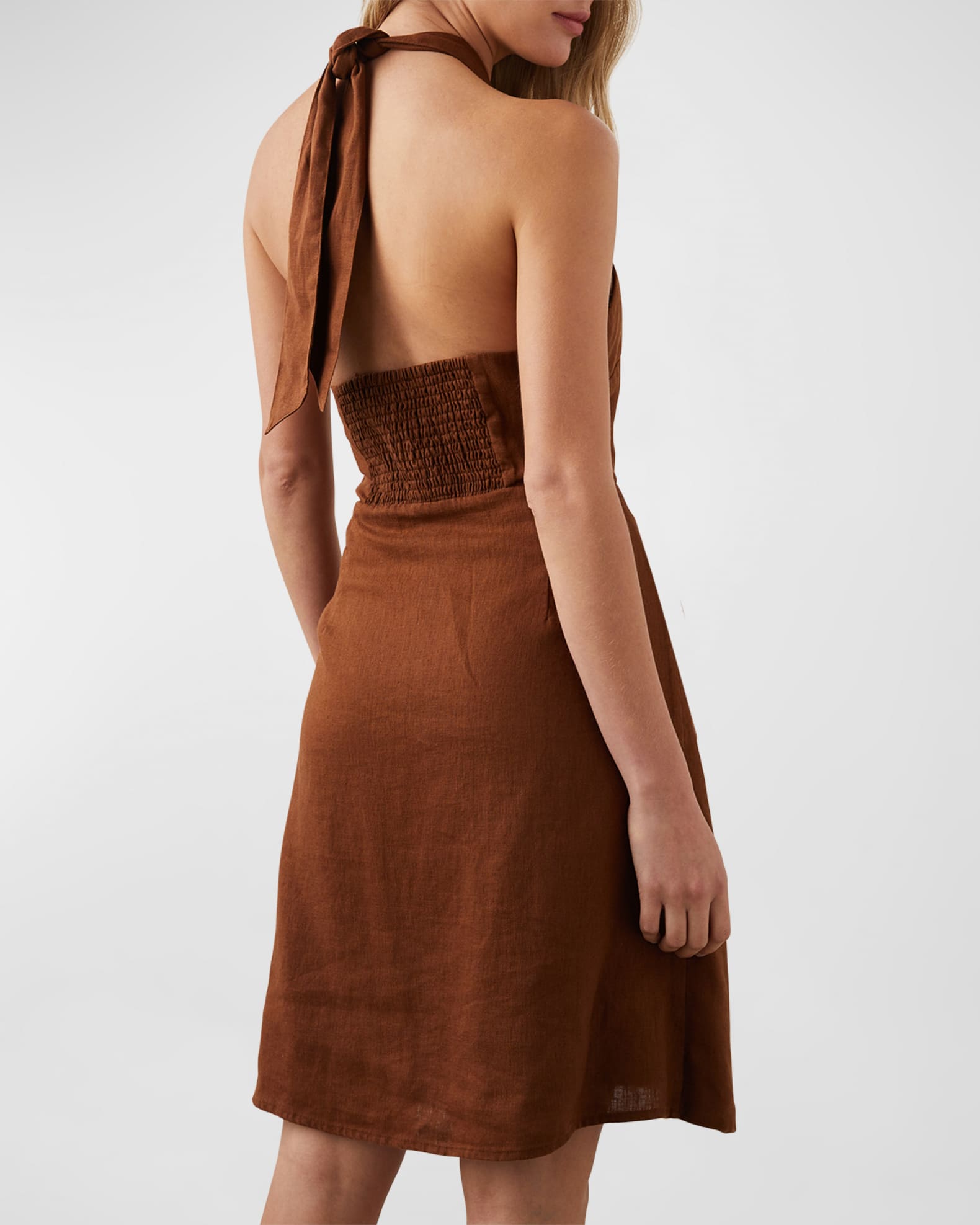 Rails Tanya Halter Linen Dress | Neiman Marcus