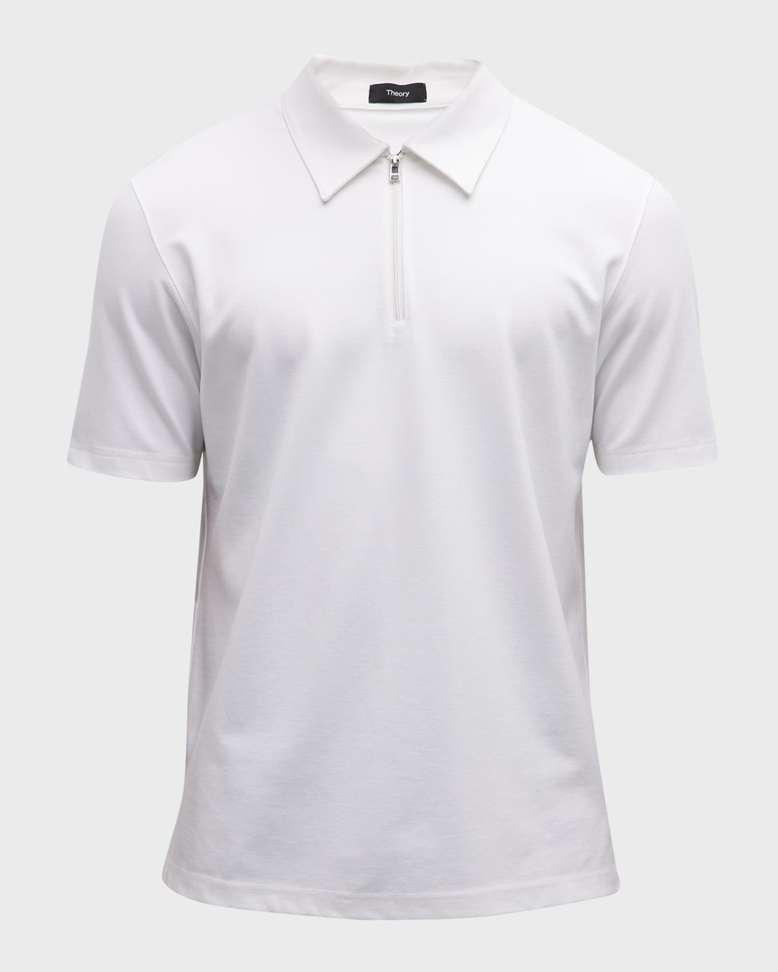 Theory Men's Ryder Quarterzip Polo in Relay Jersey | Neiman Marcus