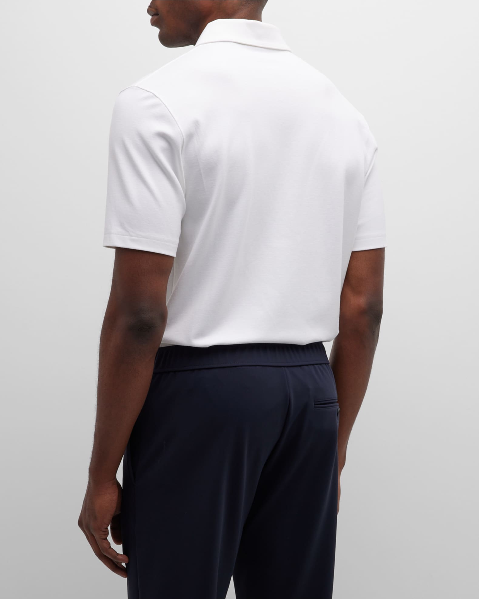 Theory Men's Ryder Quarterzip Polo in Relay Jersey | Neiman Marcus