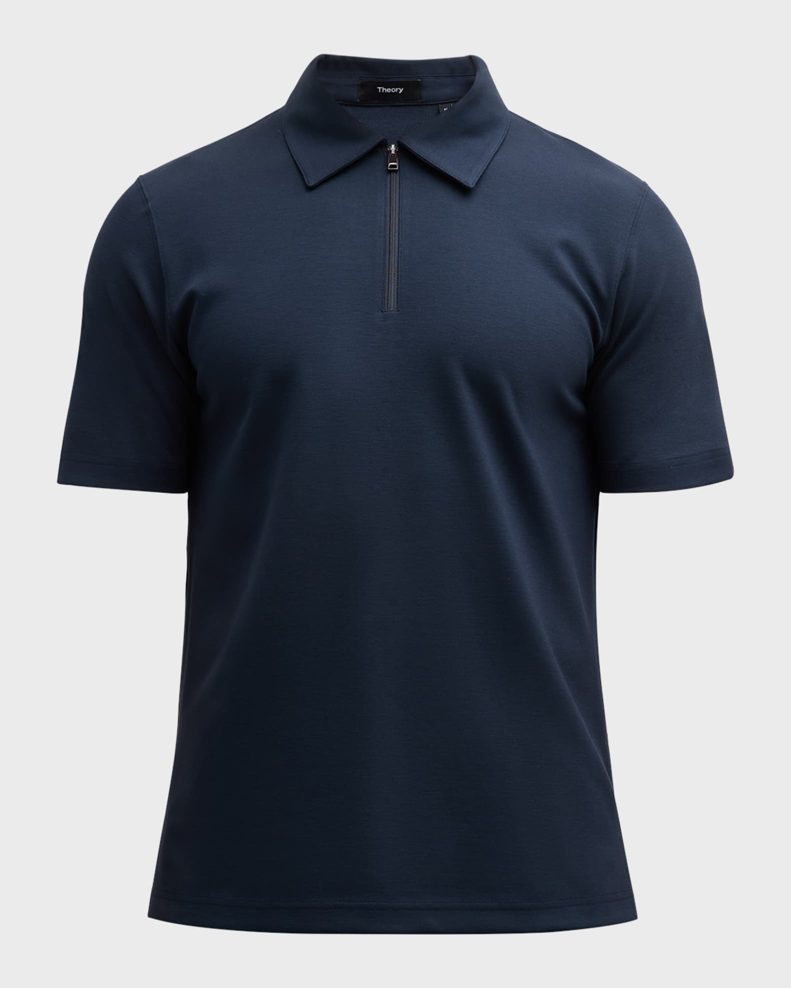 Theory Men's Ryder Quarterzip Polo in Relay Jersey | Neiman Marcus