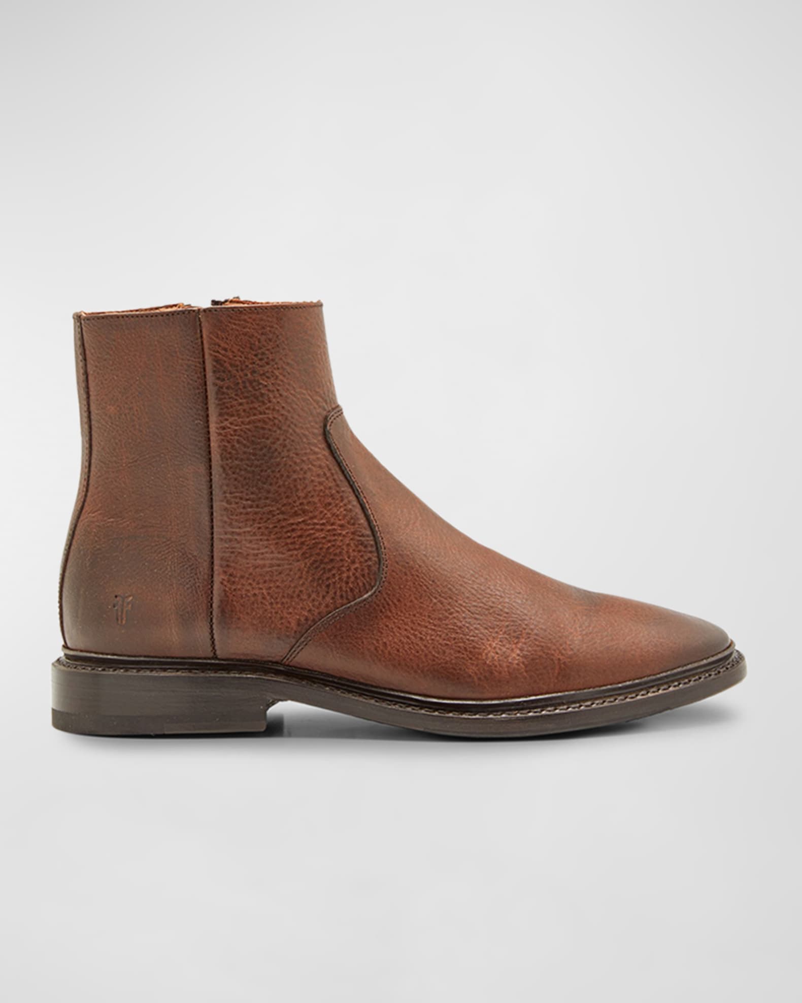 Frye Men's Paul Leather Side-Zip Ankle Boots | Neiman Marcus
