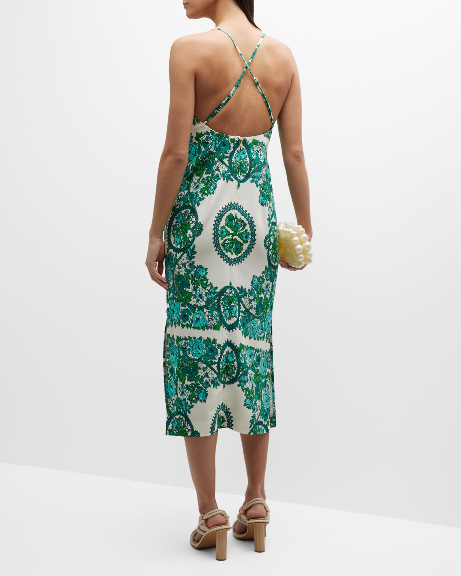 Cara Cara Dria Crisscross-Strap Midi Column Dress | Neiman Marcus