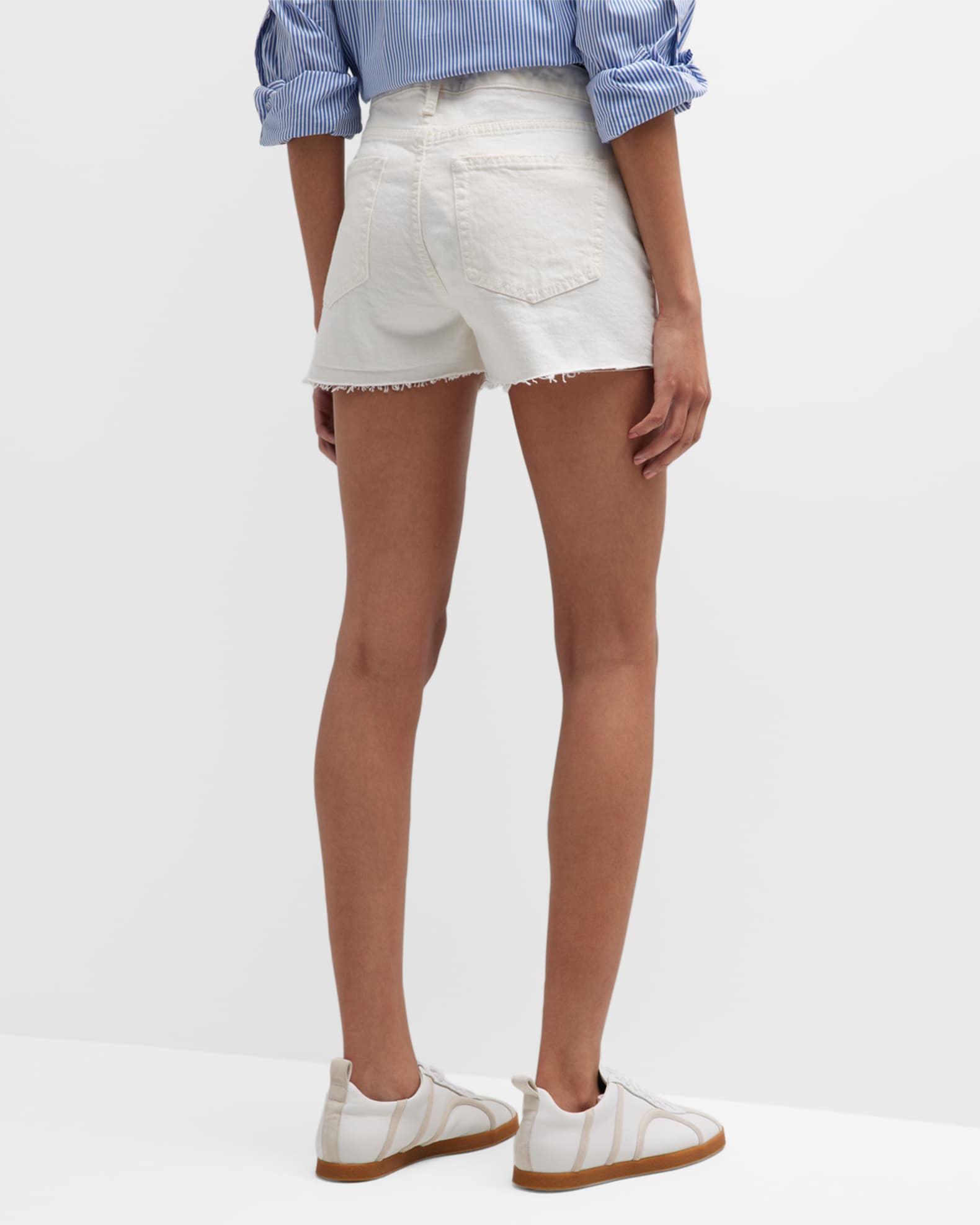 FRAME Le Grand Garcon Denim Shorts | Neiman Marcus