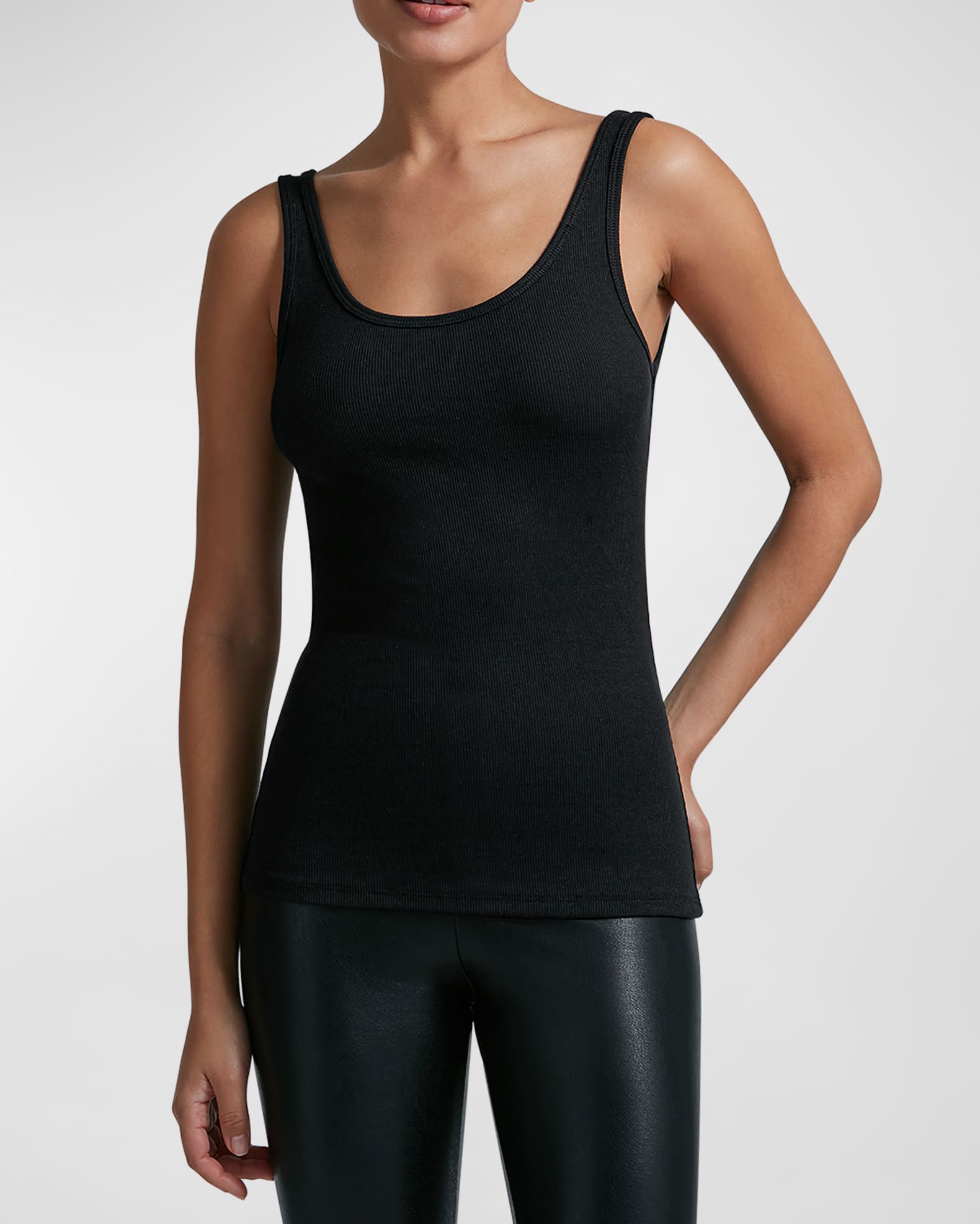 Commando Rib-Knit Scoop-Neck Tank Top | Neiman Marcus