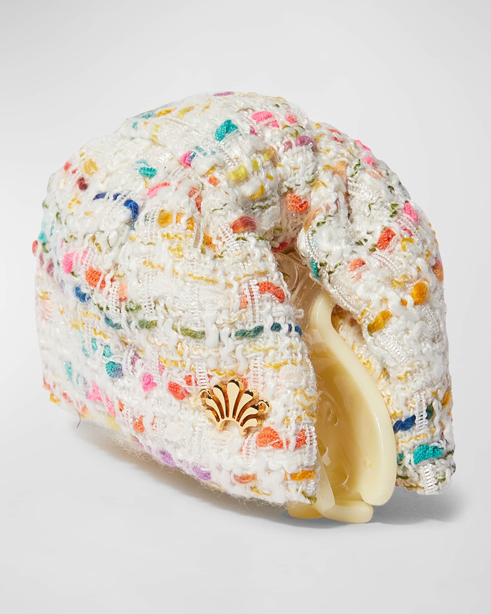 Lele Sadoughi Tweed Simone Claw Clip | Neiman Marcus