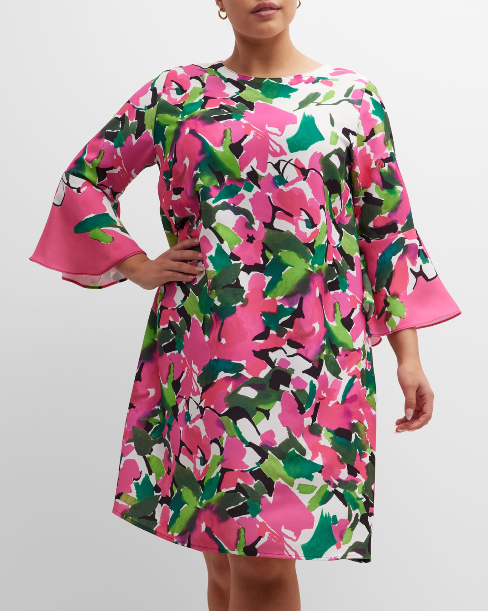 Caroline Rose Plus Plus Size Color Cascade Bella Dress | Neiman Marcus
