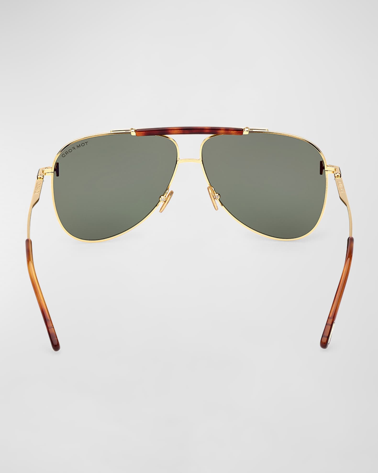 TOM FORD Men's Brady Double-Bridge Metal Aviator Sunglasses | Neiman Marcus