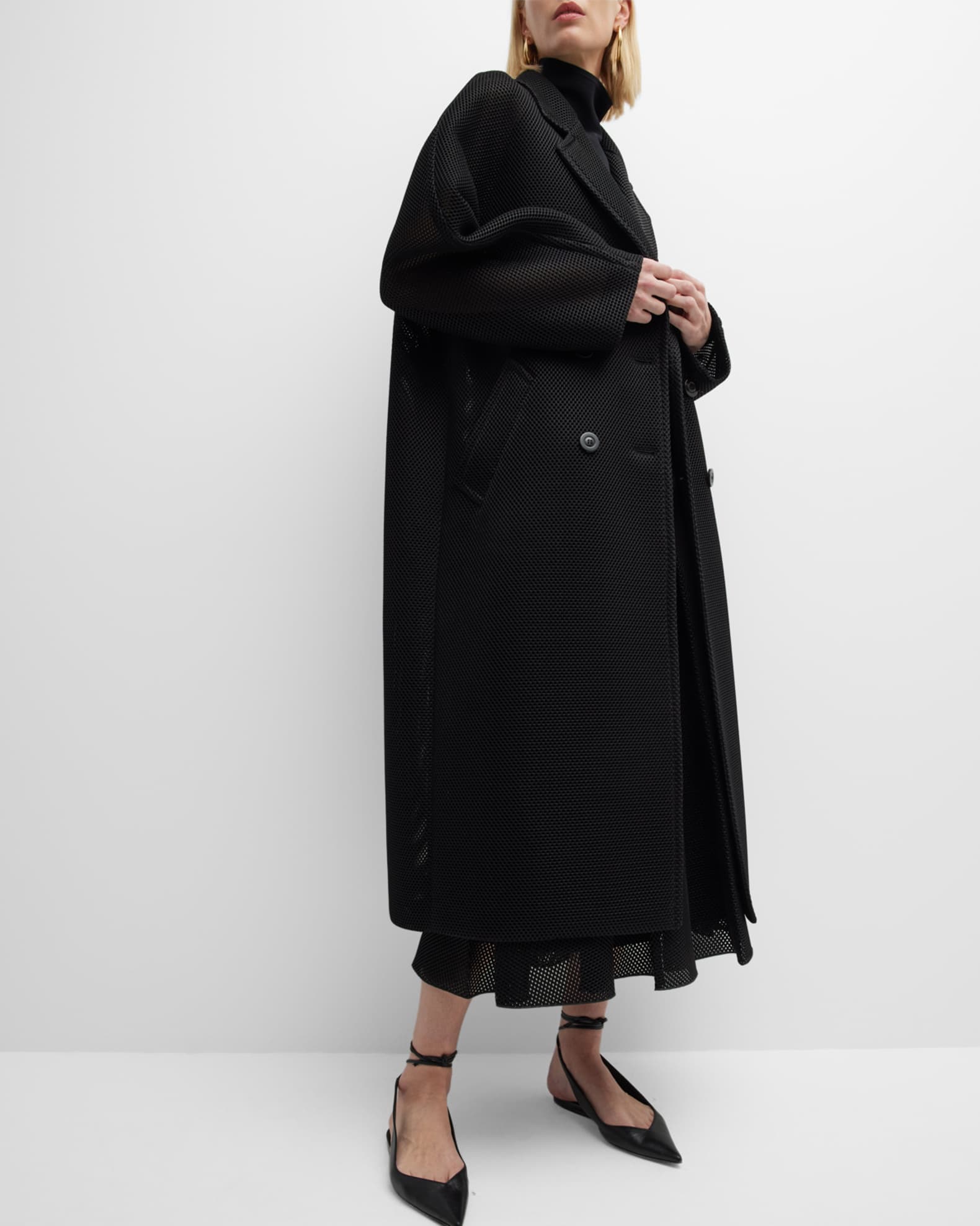 Max Mara Madame Double-Breasted Oversized Coat | Neiman Marcus
