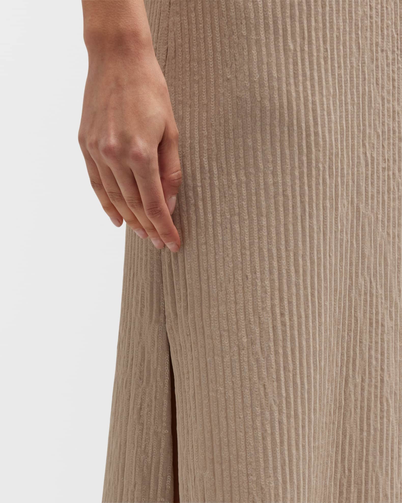 Max Mara Alias Square-Neck Ribbed Dress | Neiman Marcus