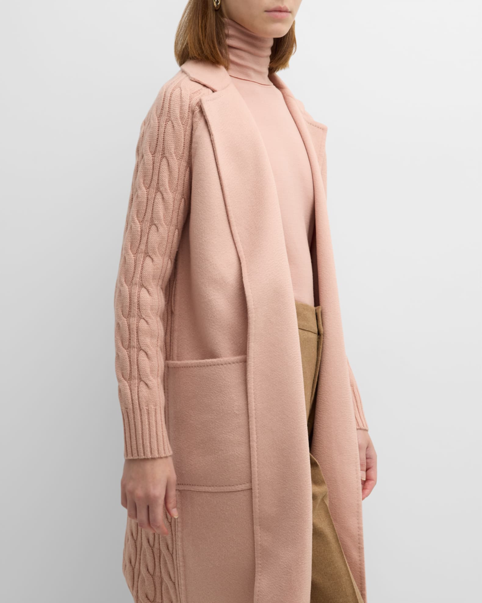 Max Mara Hello Self-Tie Wool-Cashmere Robe Coat | Neiman Marcus