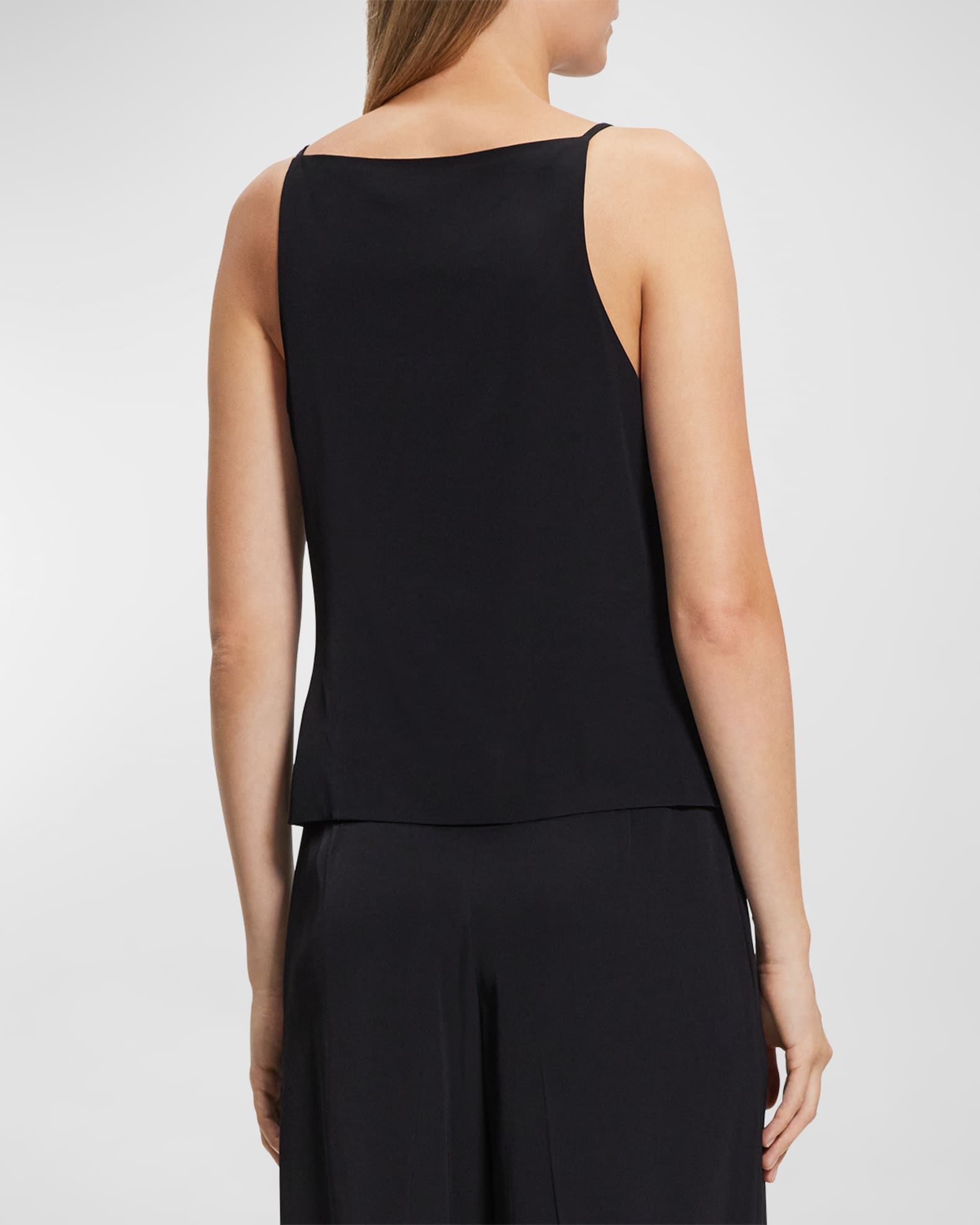 Theory Square-Neck Fluid Ottoman Tank Top | Neiman Marcus