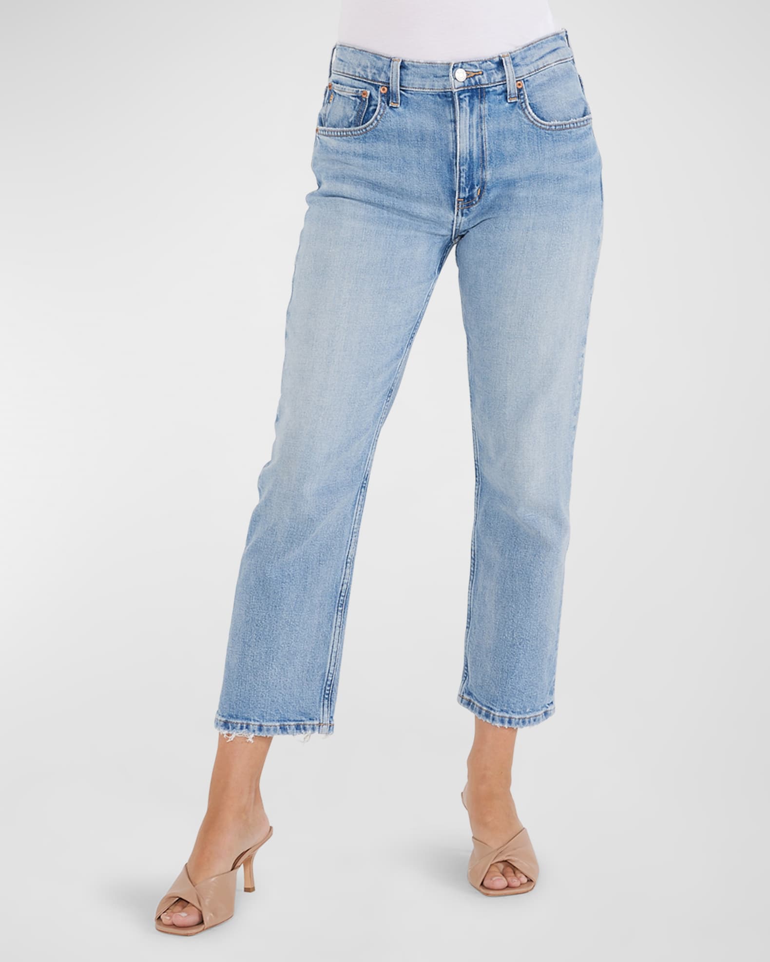 ETICA Rae Mid-Rise Crop Jeans | Neiman Marcus