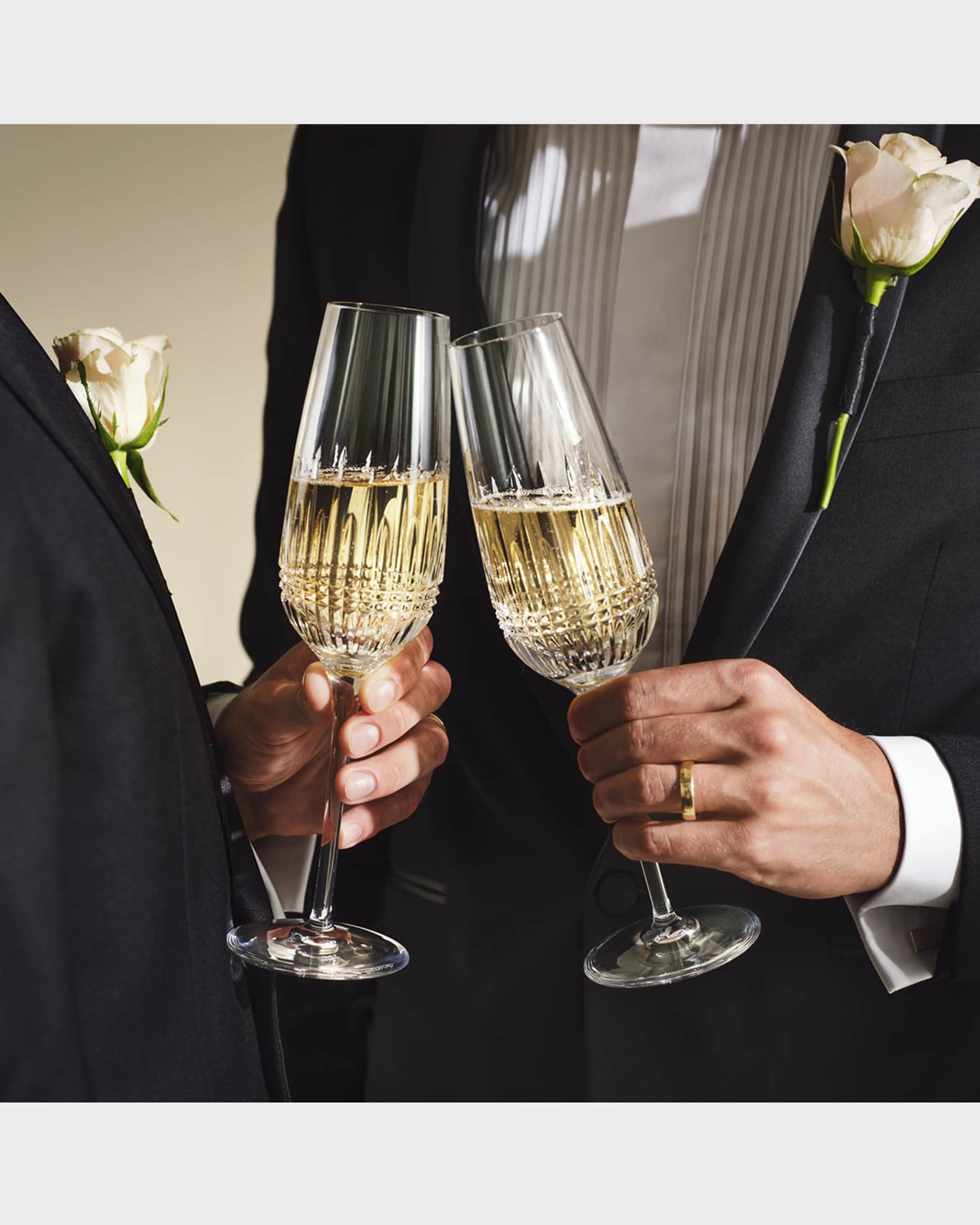 Waterford Crystal Lismore Diamond Essence Flutes, Set of 2 | Neiman Marcus