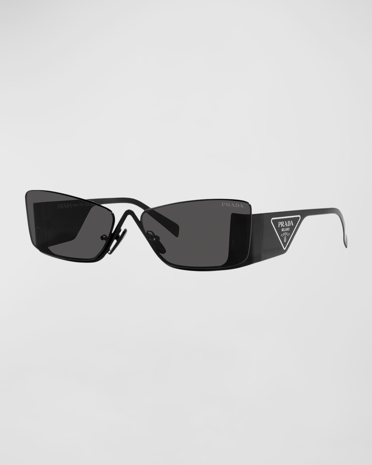 Prada Triangle Logo Metal & Plastic Butterfly Sunglasses | Neiman Marcus