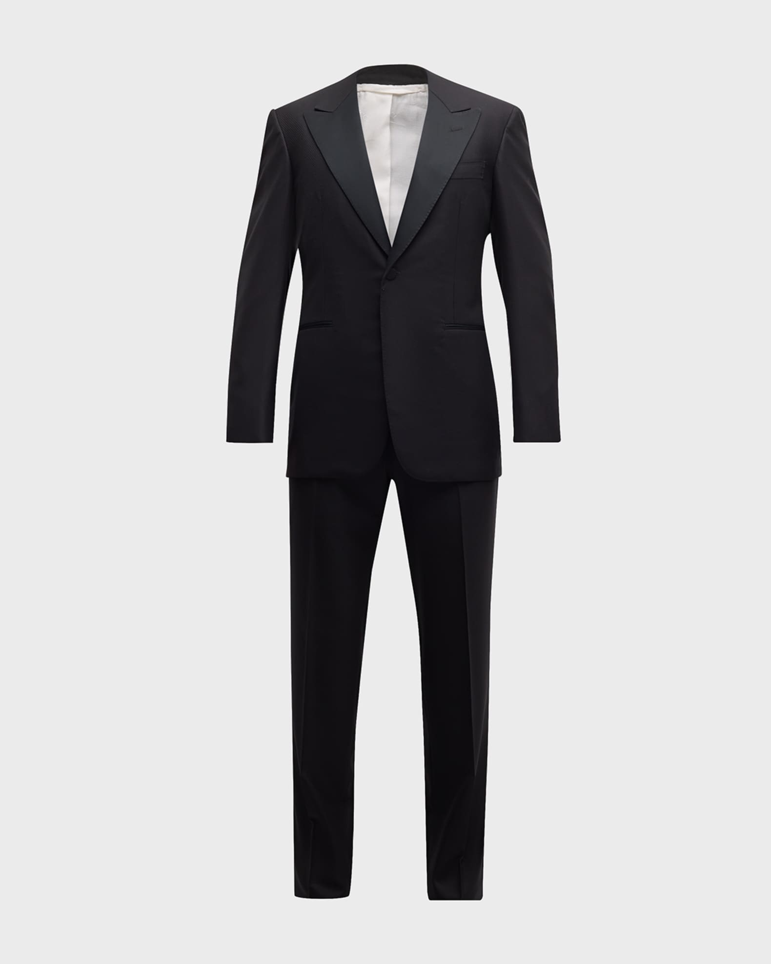 Stefano Ricci Men's Textured Wool One-Button Tuxedo | Neiman Marcus