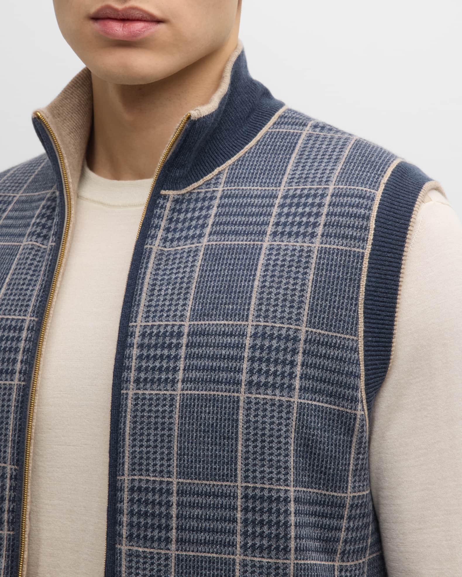 Stefano Ricci Men's Cashmere-Wool Reversible Vest | Neiman Marcus