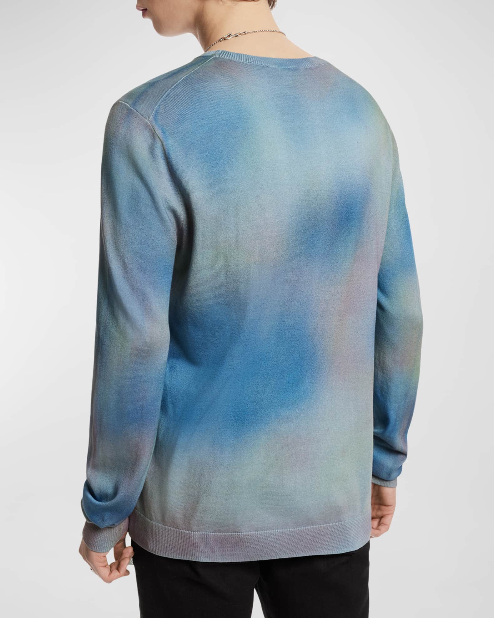 John Varvatos Men's Dahl Mercerized Spray Dye Sweater | Neiman Marcus
