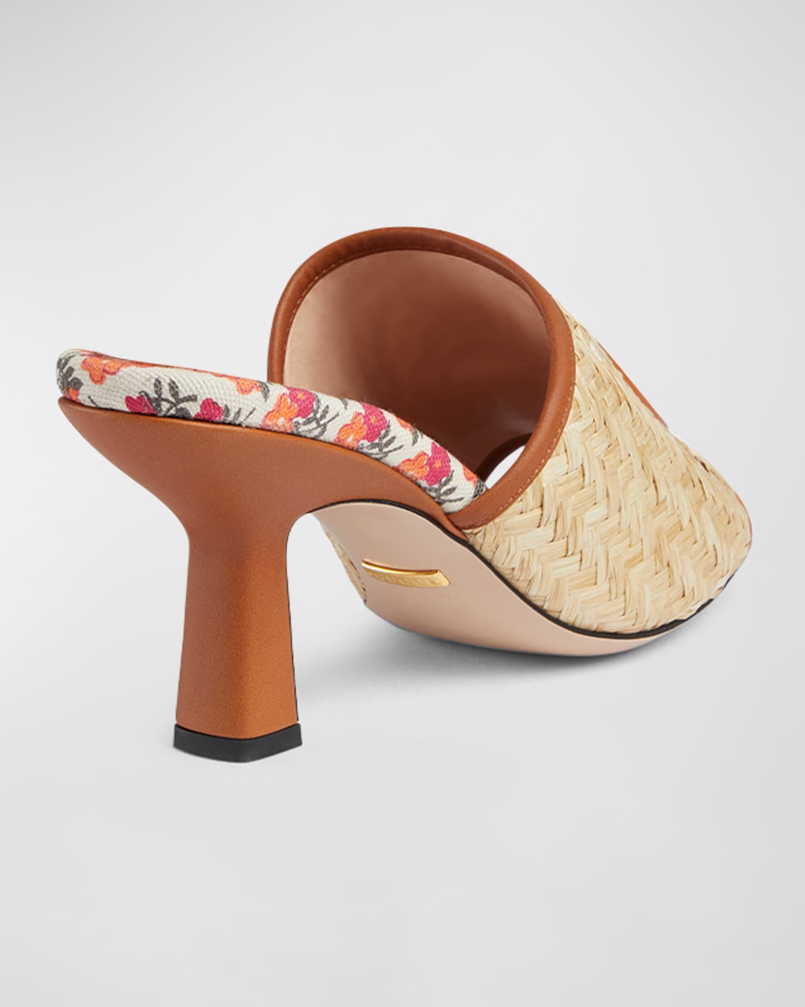 Gucci Mabel Raffia Slide Sandals | Neiman Marcus