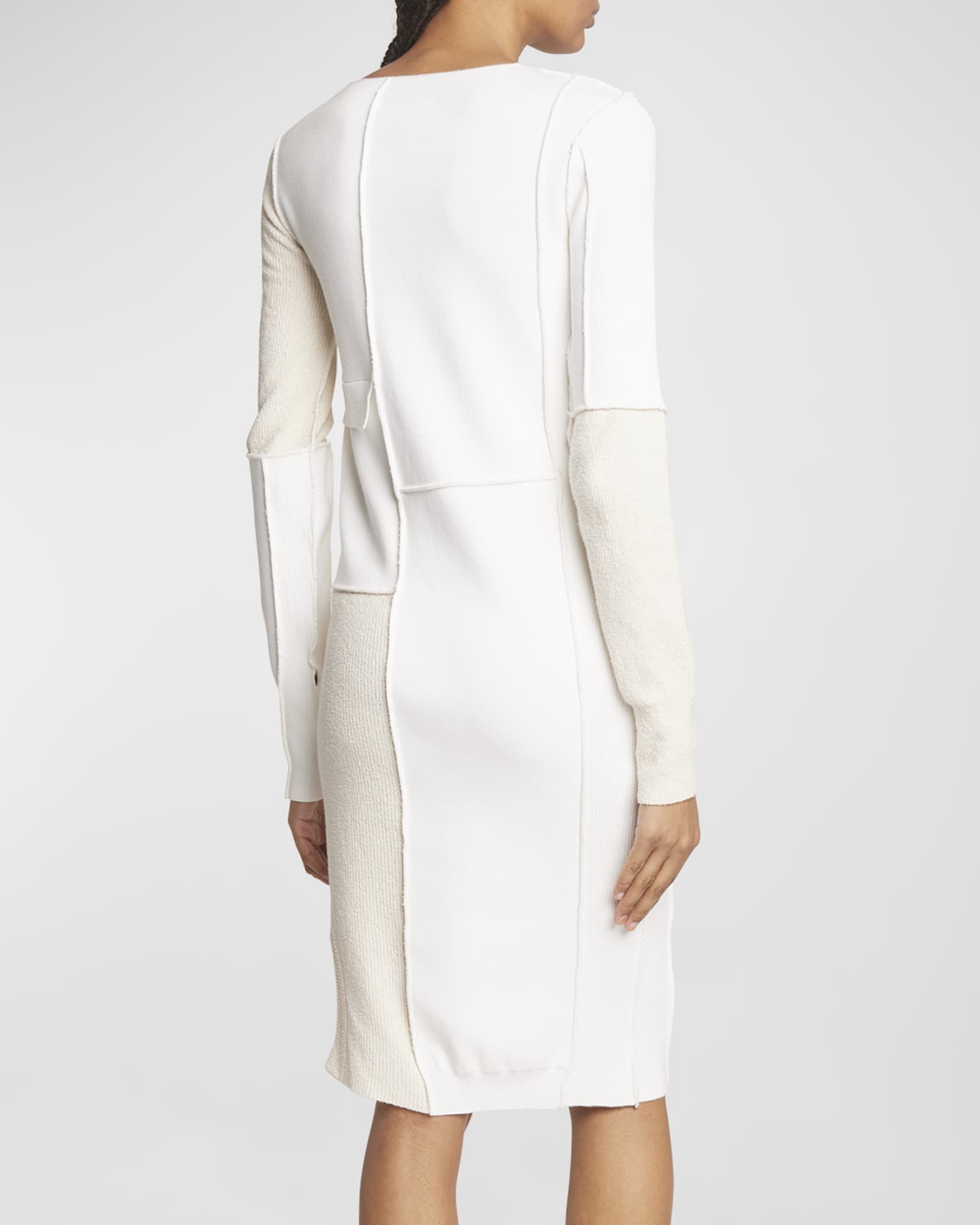 MM6 Maison Margiela Long Sleeve Colorblock Midi Dress | Neiman Marcus