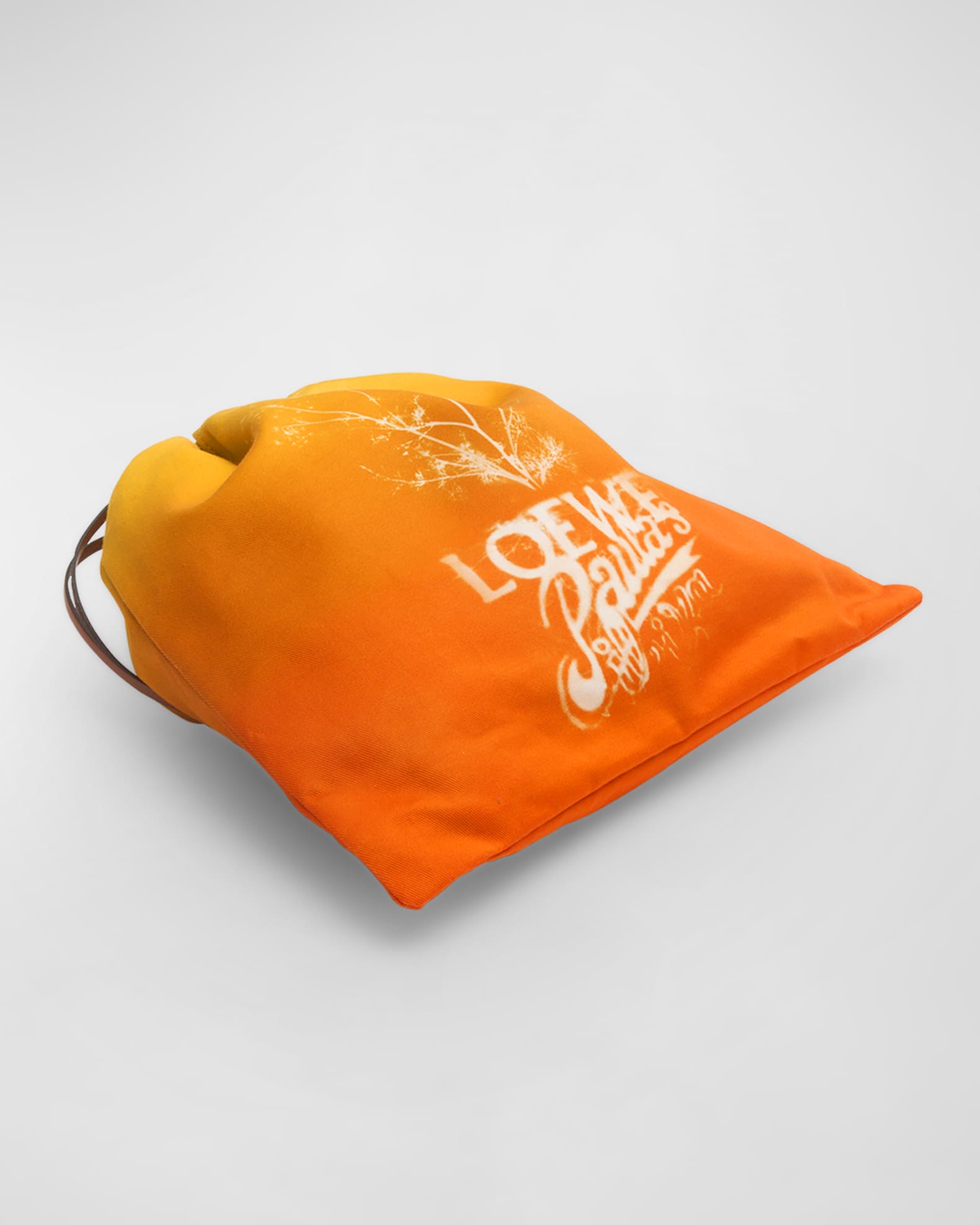 Loewe x Paula’s Ibiza Fennel-Print Canvas Pouch Clutch Bag | Neiman Marcus