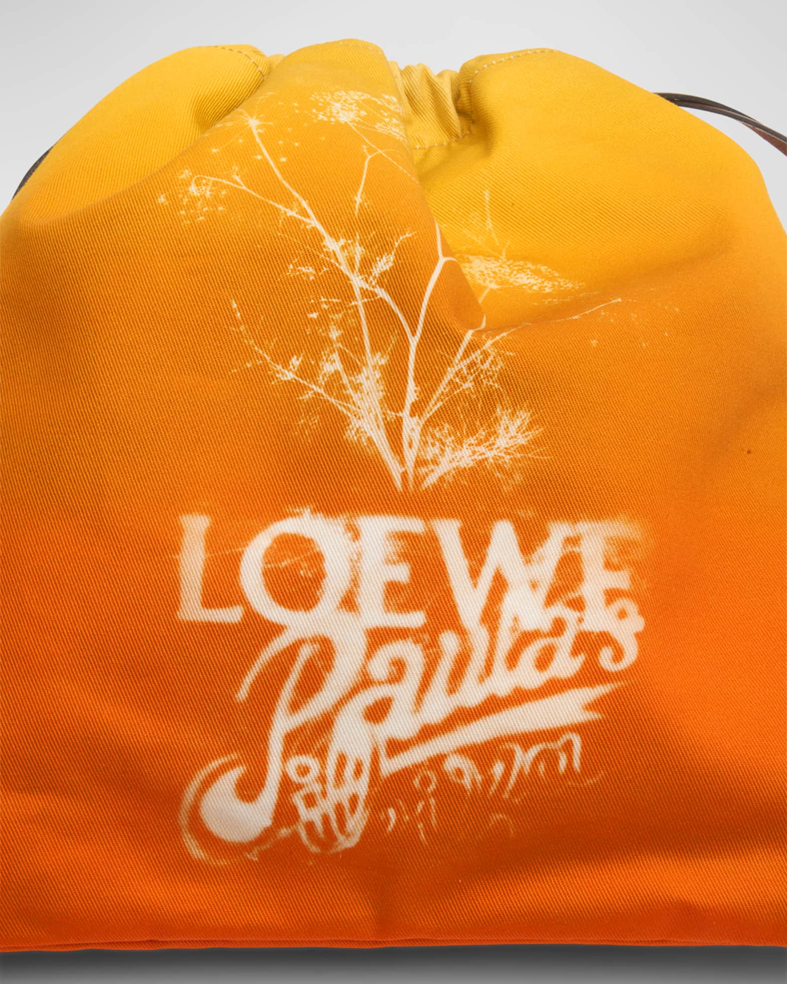 Loewe x Paula’s Ibiza Fennel-Print Canvas Pouch Clutch Bag | Neiman Marcus