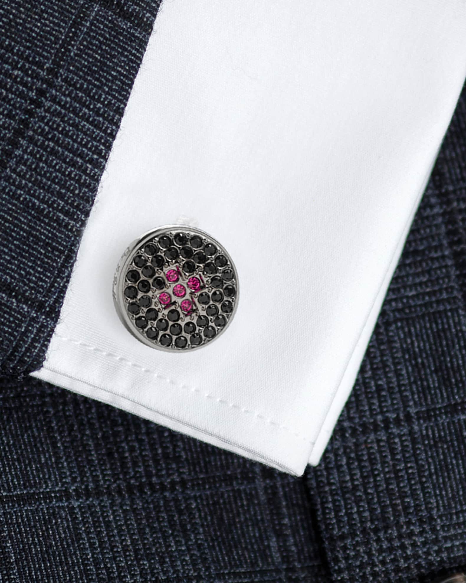 Cufflinks Inc. Men's Crystal Pave Button Cufflinks | Neiman Marcus