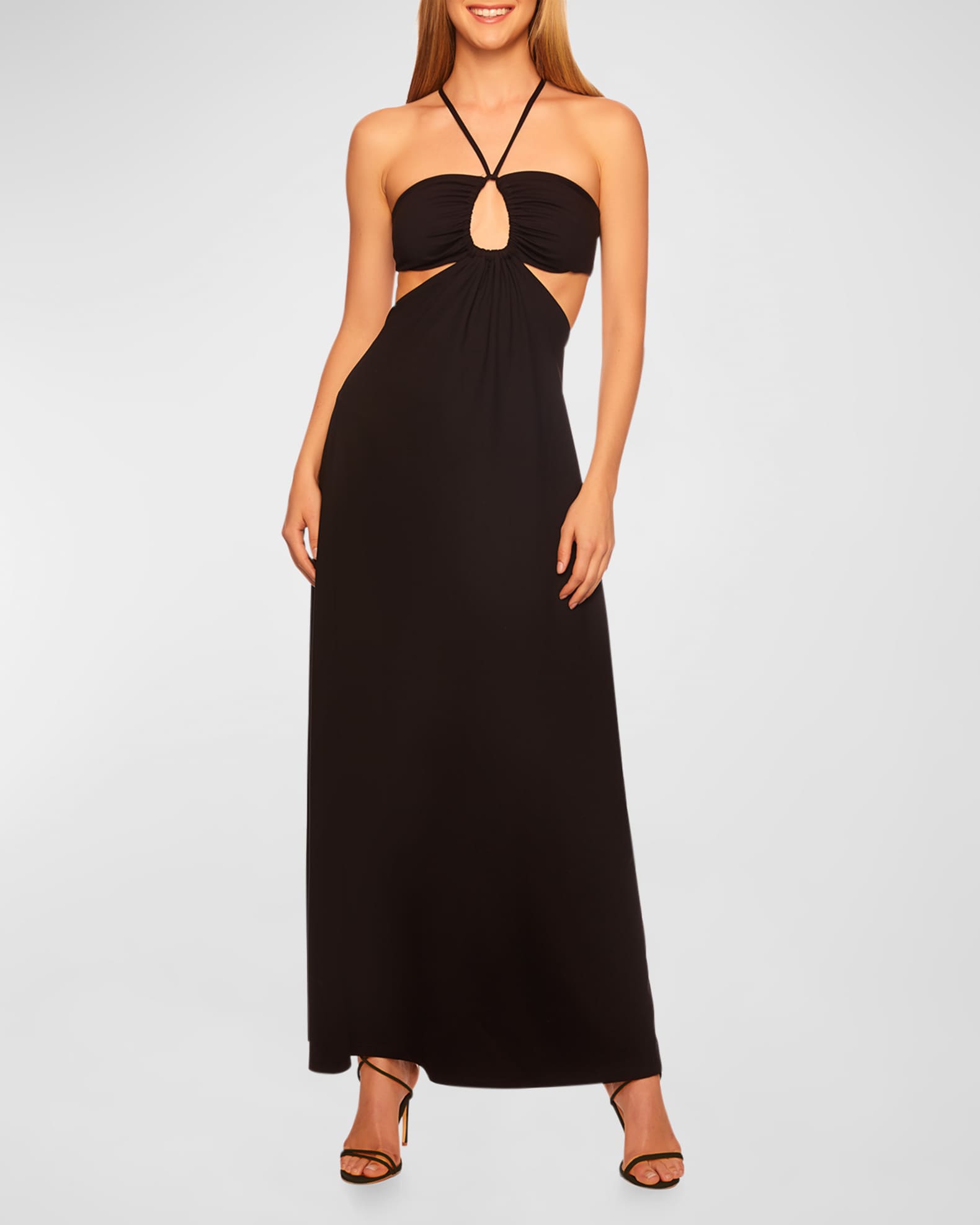 Susana Monaco U-Cutout Halter Maxi Dress | Neiman Marcus