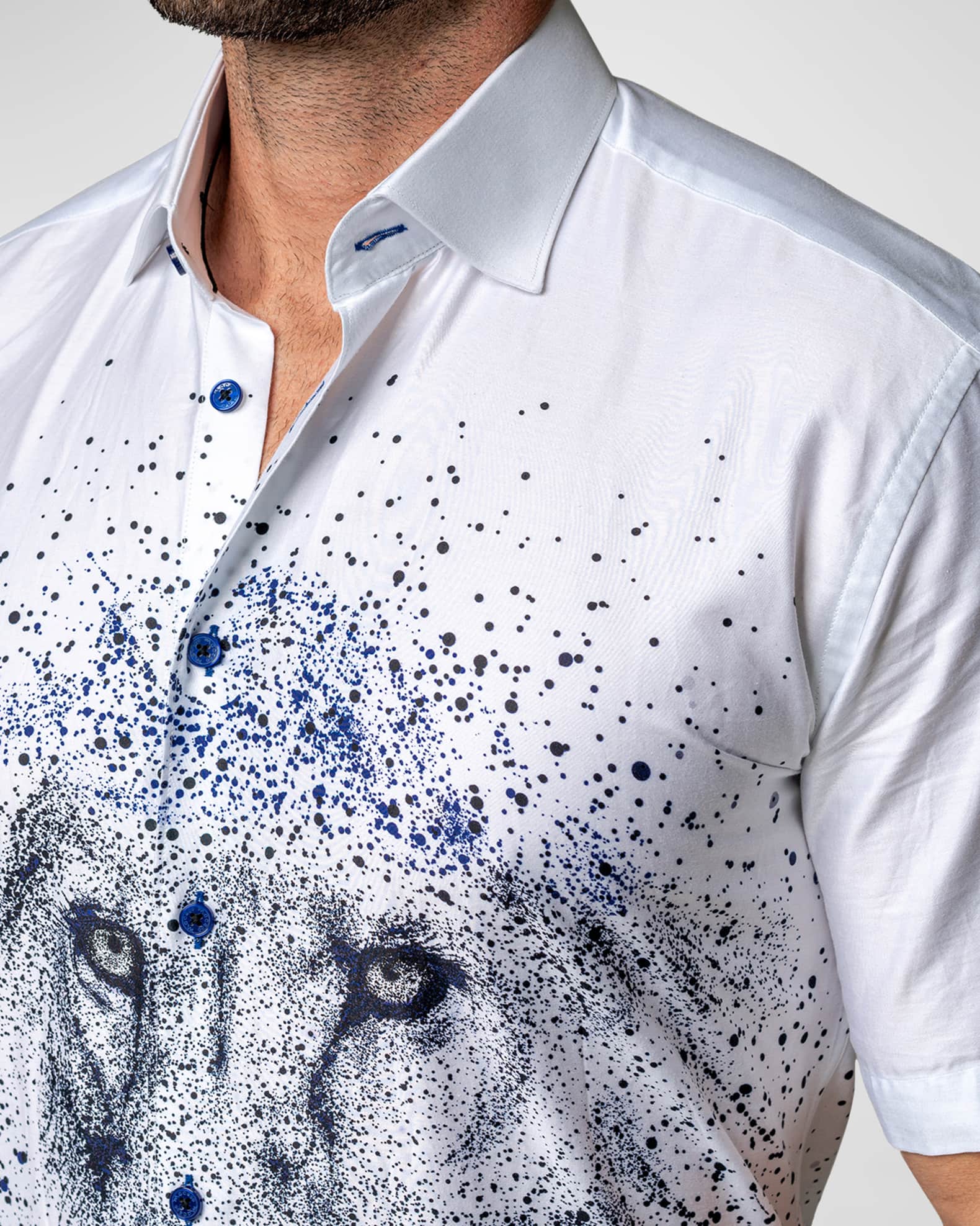 Maceoo Men's Galileo Lion Dissolve Sport Shirt | Neiman Marcus