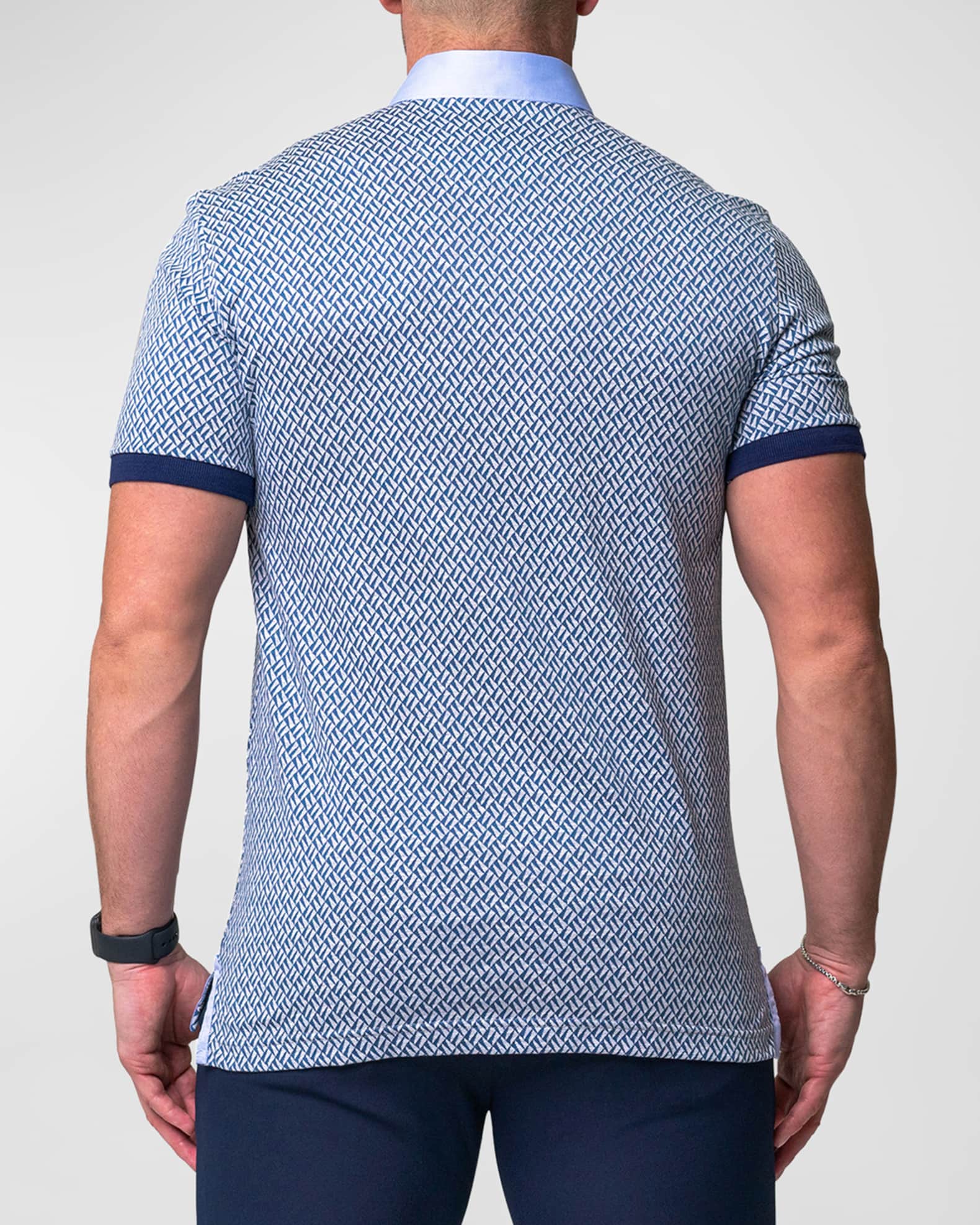 Maceoo Men's Mozart Geometric Polo Shirt | Neiman Marcus
