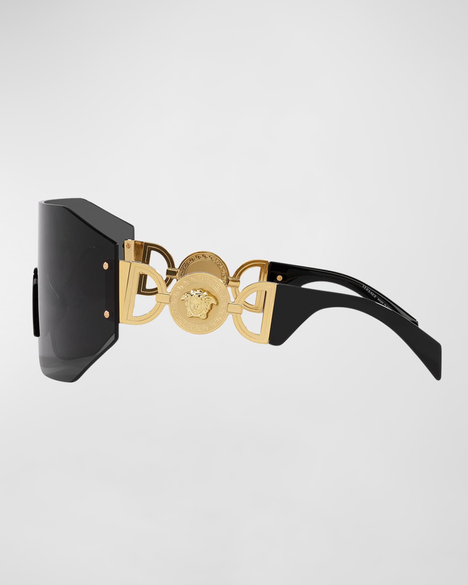 Versace Men's Medusa Oversized Shield Sunglasses | Neiman Marcus
