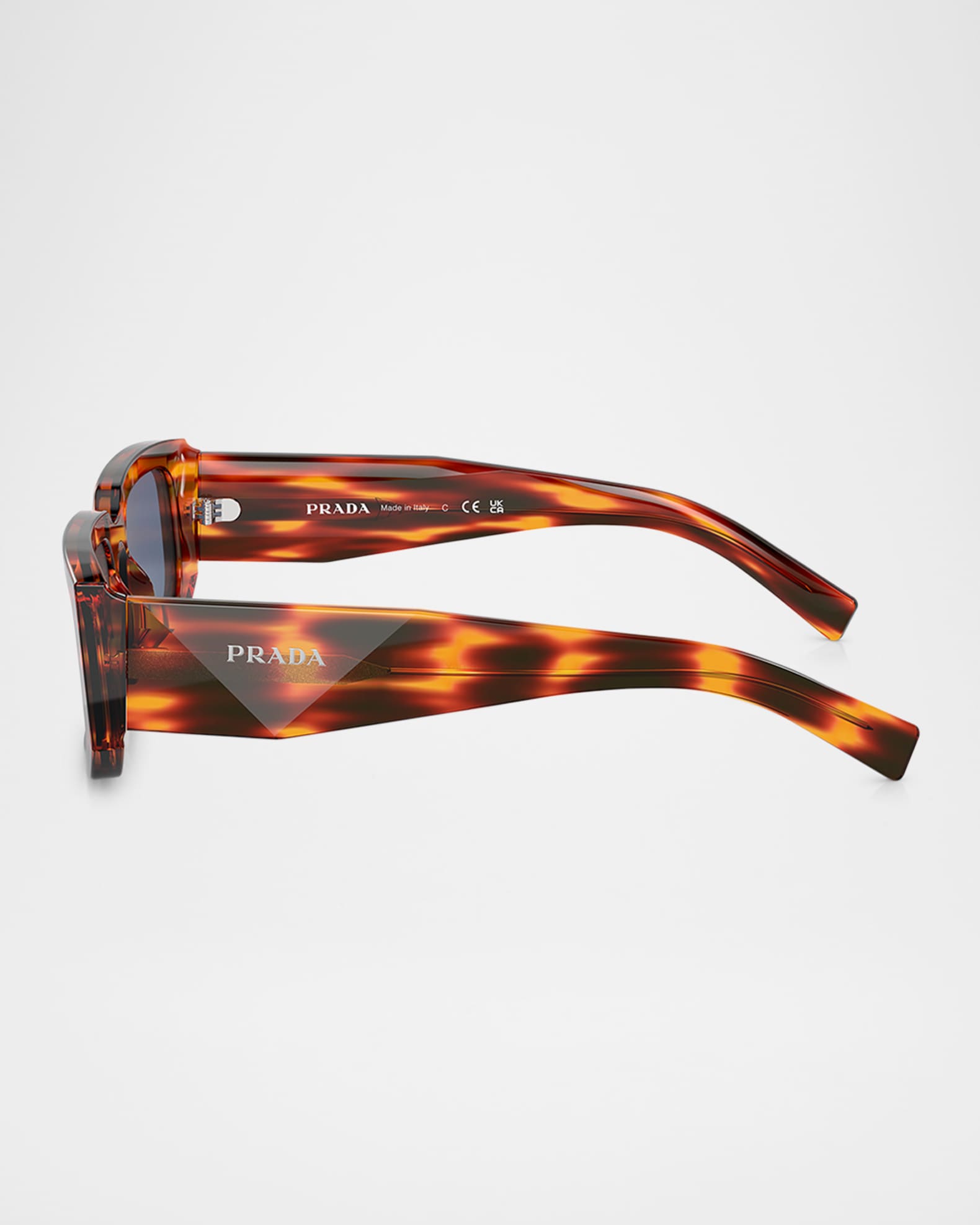 Prada Men's Rectangle Logo Sunglasses | Neiman Marcus