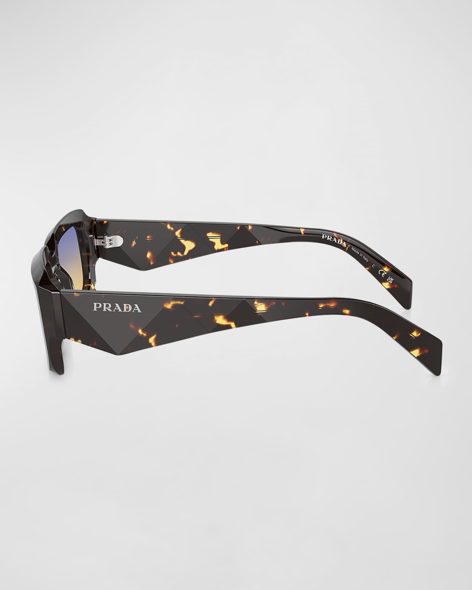 Prada Men's Geometric Logo Acetate & Plastic Rectangle Sunglasses ...