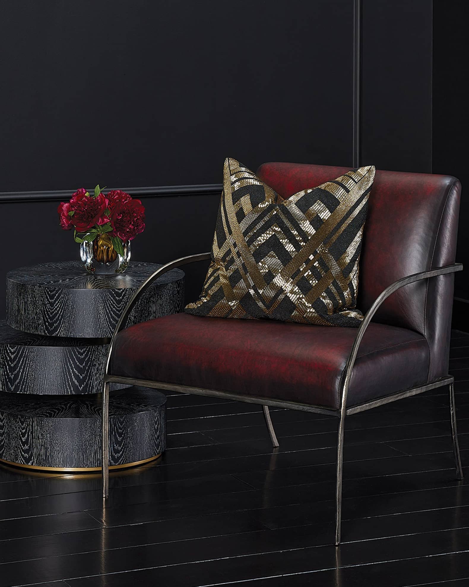 Global Views Woven Line Pillow | Neiman Marcus