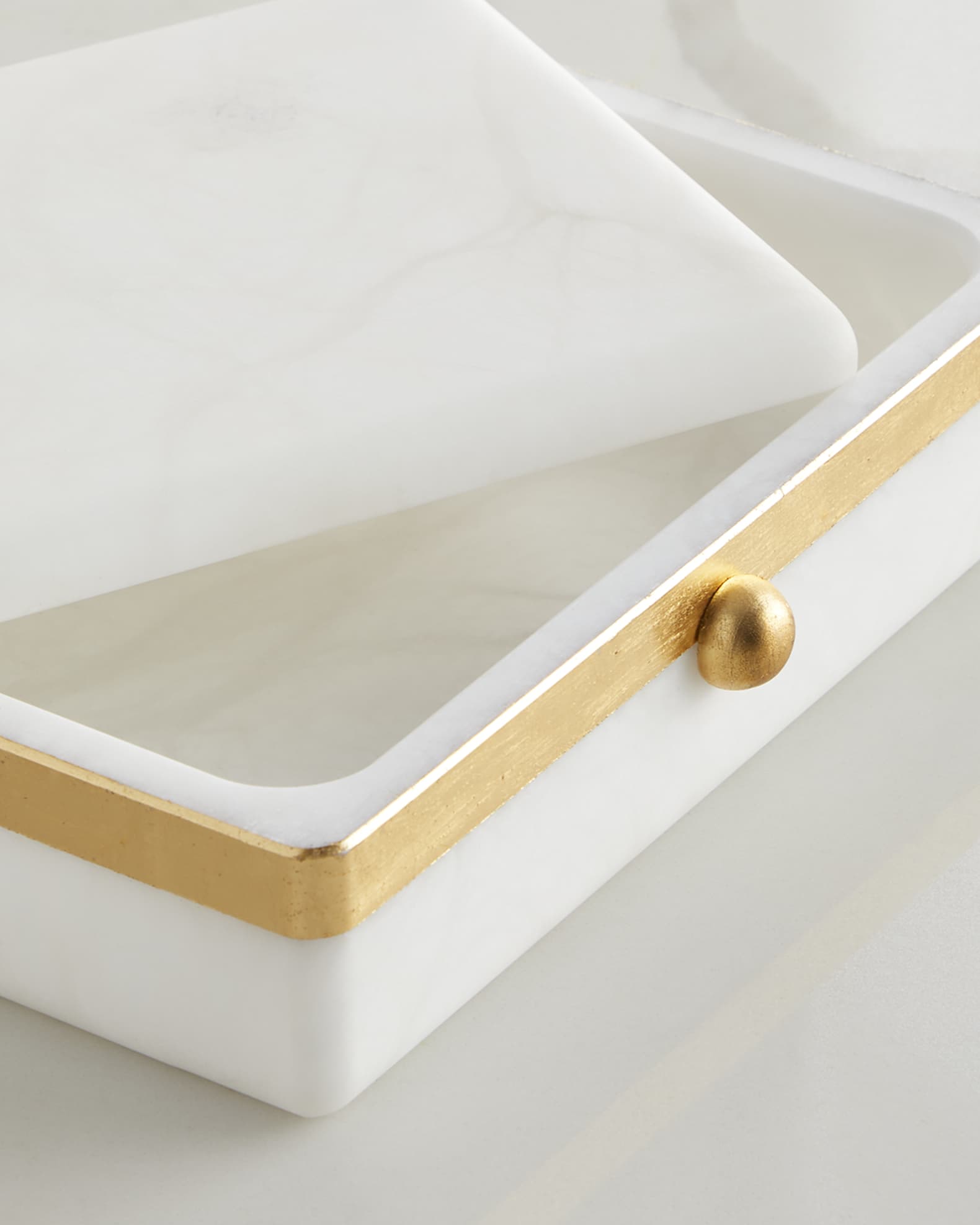 Global Views Gold Band Swivel Box - Large | Neiman Marcus