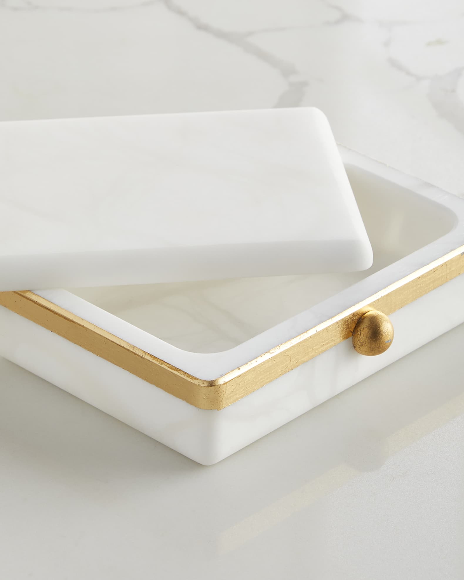 Global Views Gold Band Swivel Box - Medium | Neiman Marcus