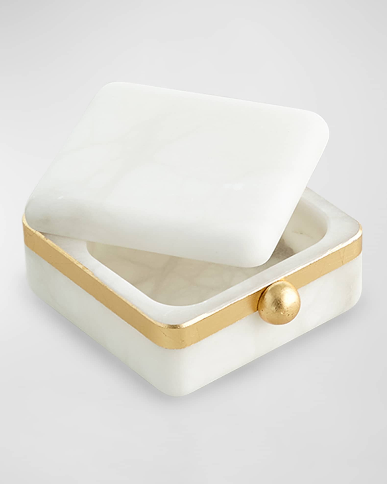 Global Views Gold Band Swivel Box - Small | Neiman Marcus