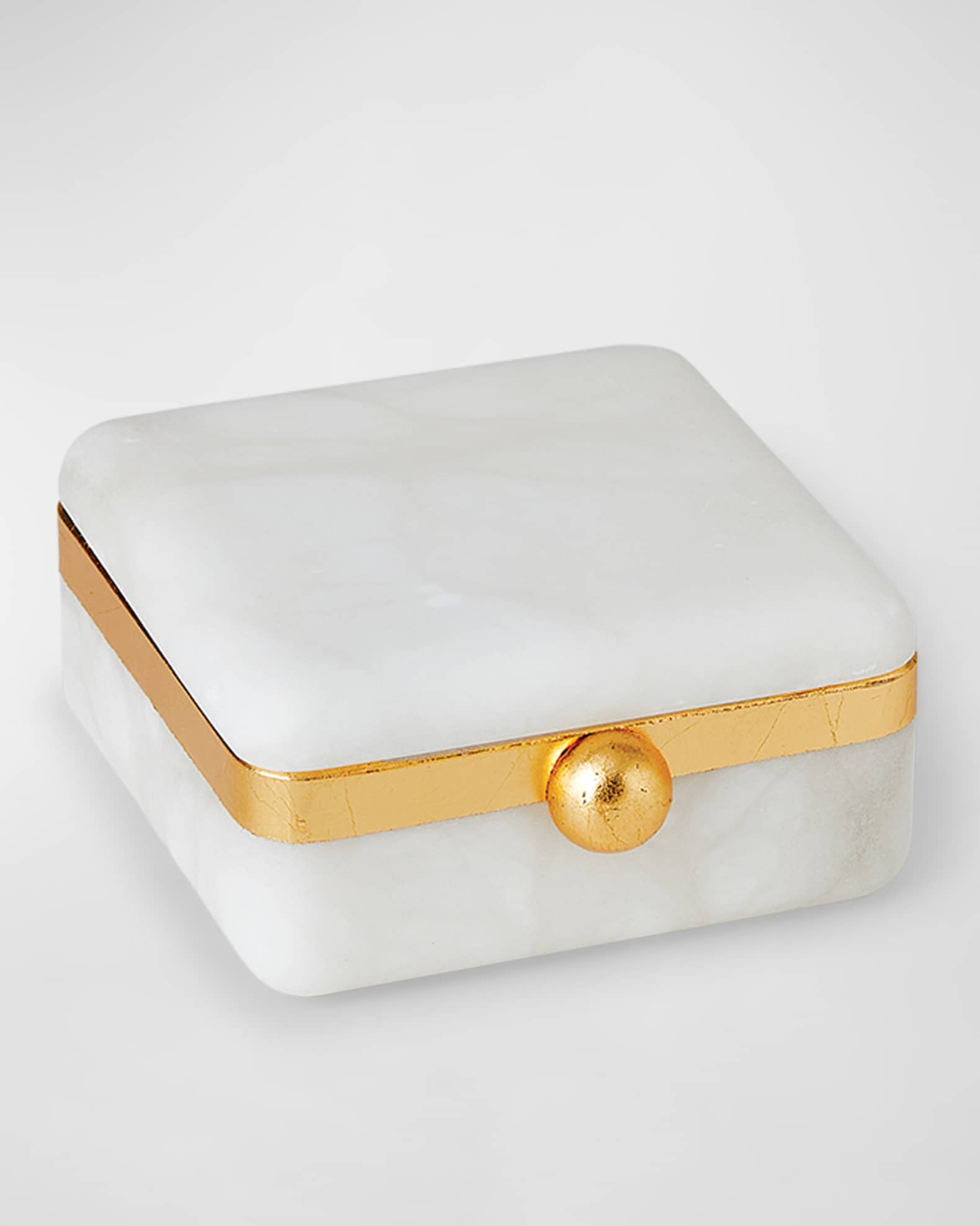 Global Views Gold Band Swivel Box - Small | Neiman Marcus