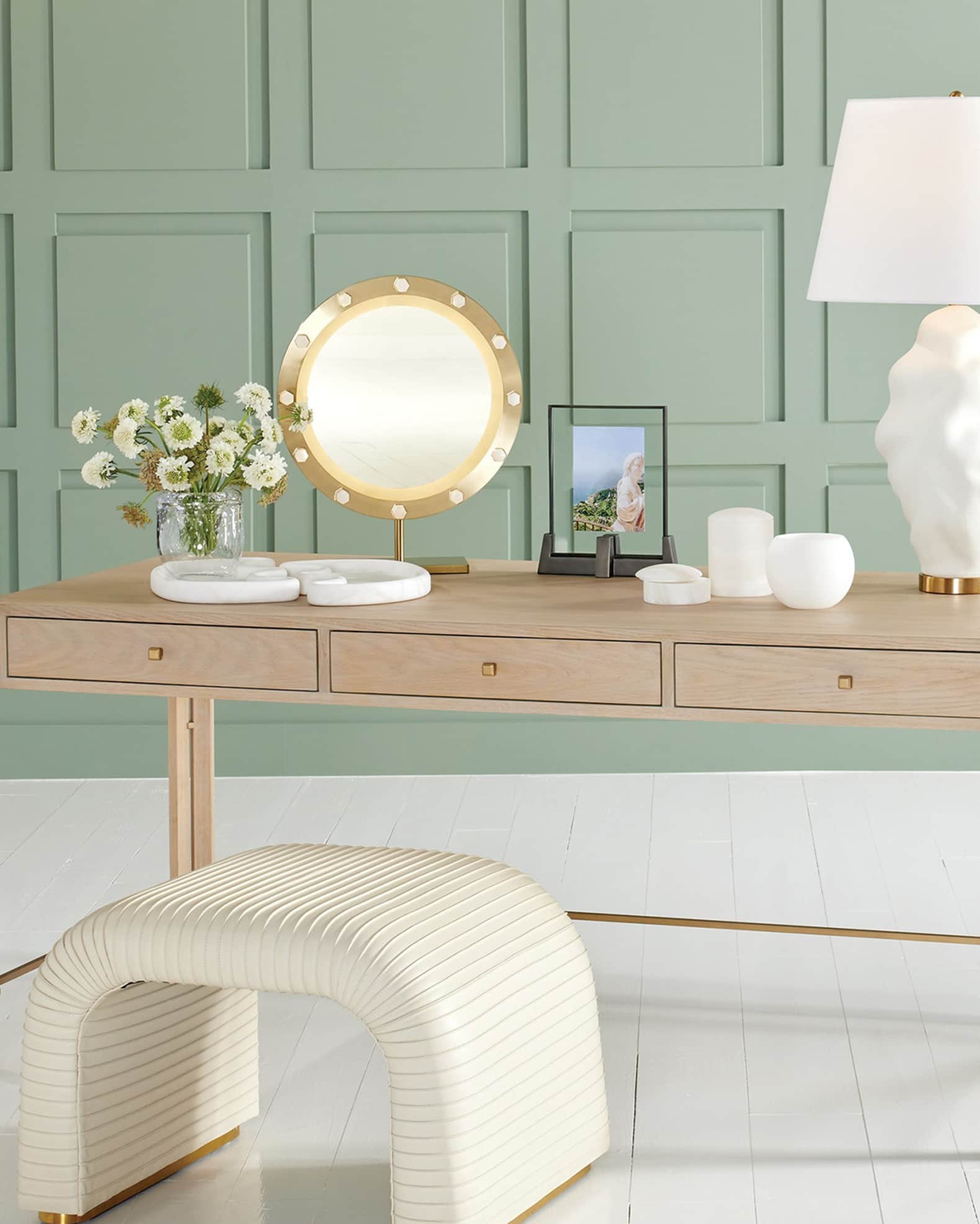 Global Views Quartz Vanity Mirror | Neiman Marcus