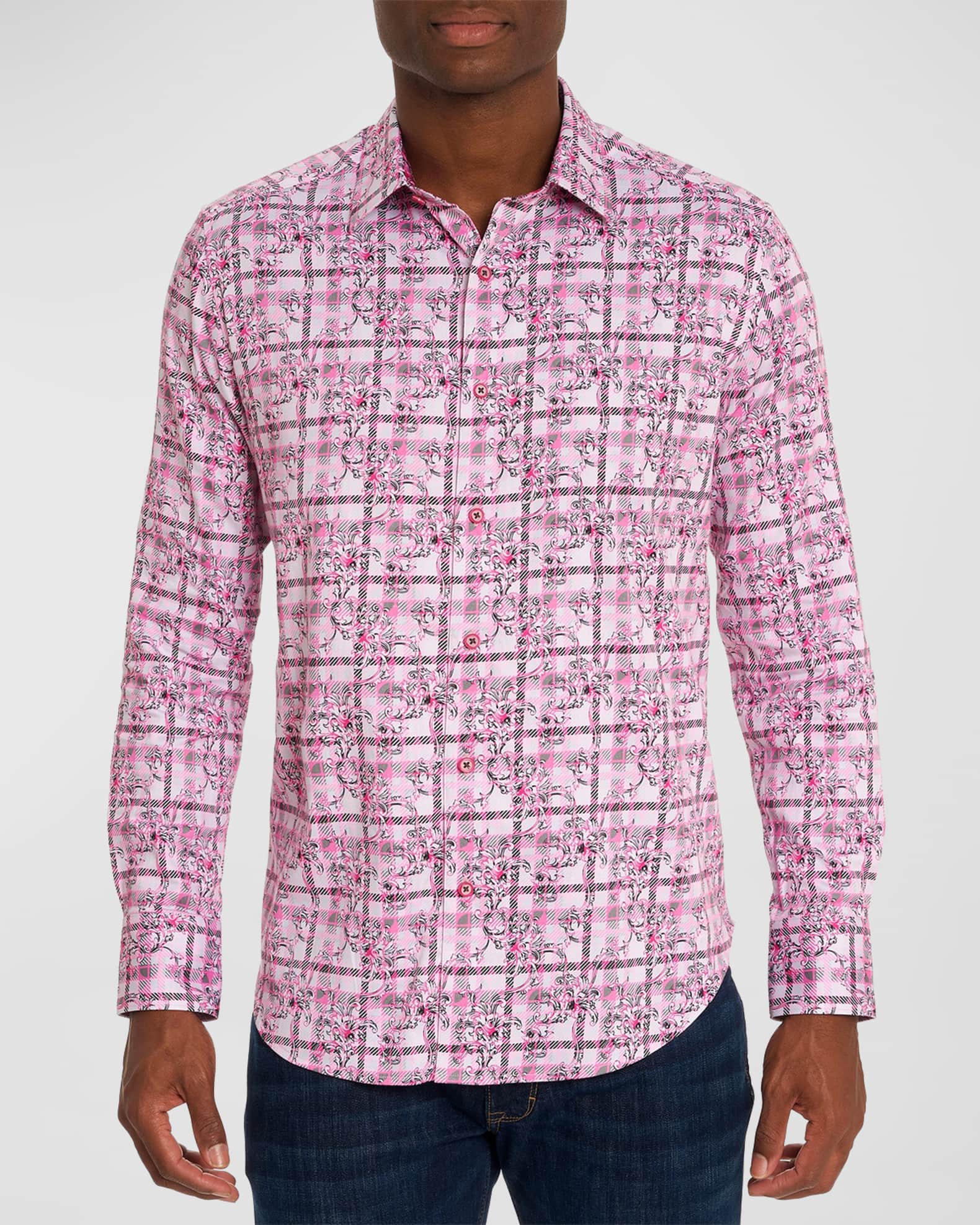 Robert Graham Men's Vine Cotton-Stretch Sport Shirt | Neiman Marcus