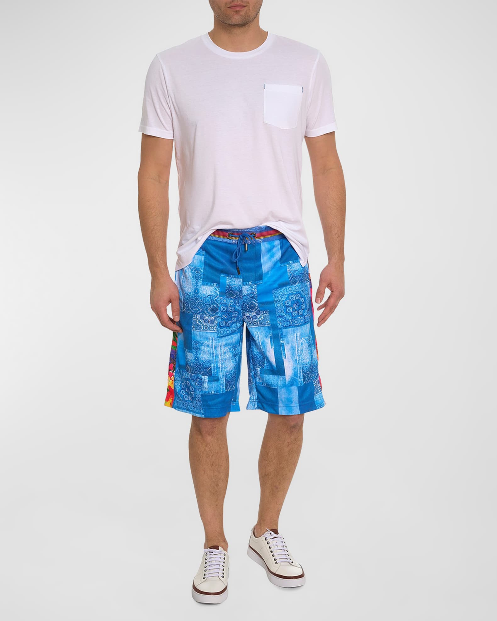 Robert Graham Men's Out With A Bang Printed Knit Shorts | Neiman Marcus
