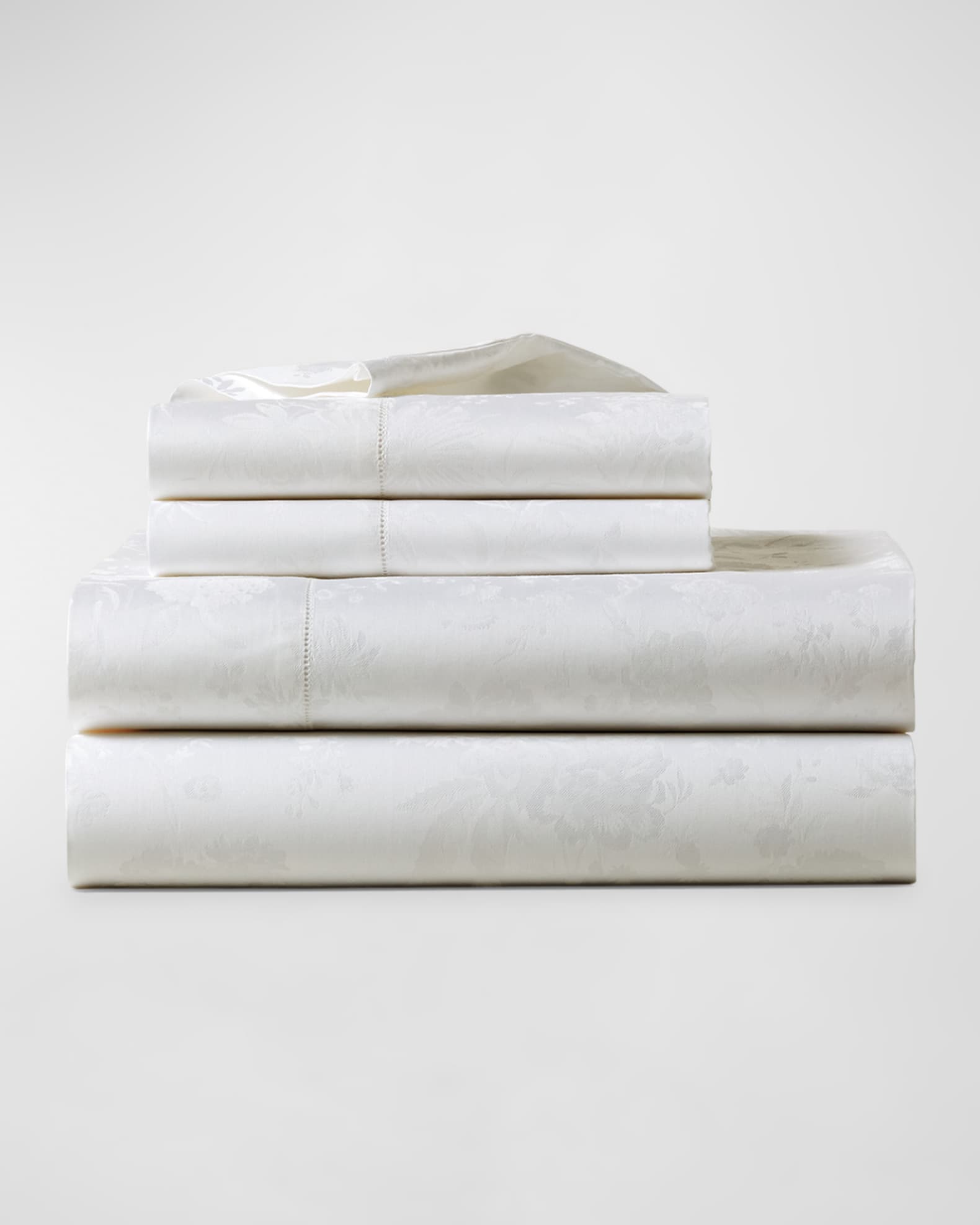 Organic Cotton Bethany Jacquard Flat Sheet | Neiman Marcus